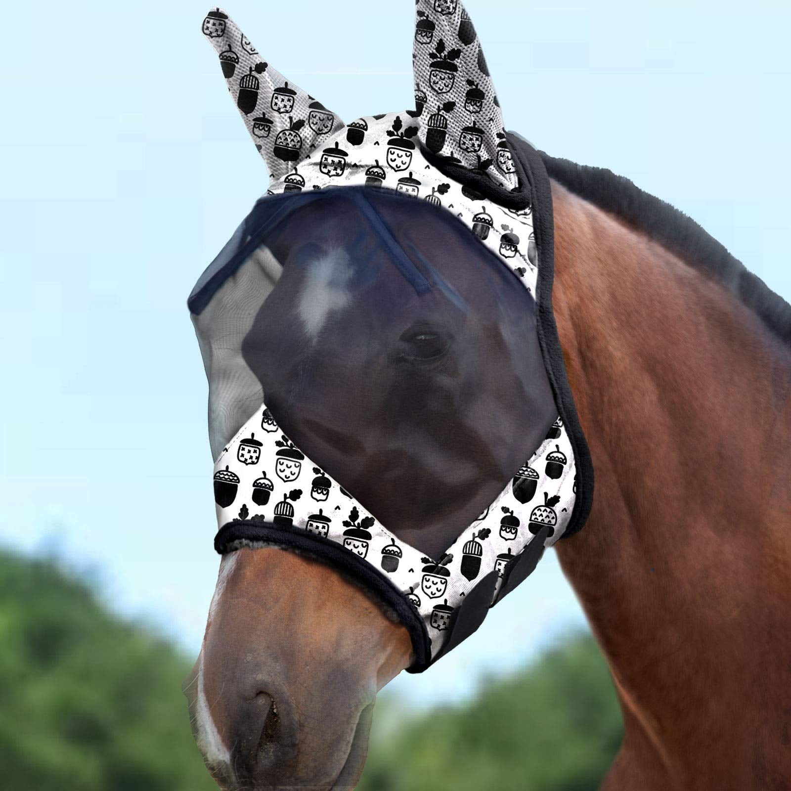 Harrison Howard LumiVista Horse Fly Mask Standard with Ears UV ...