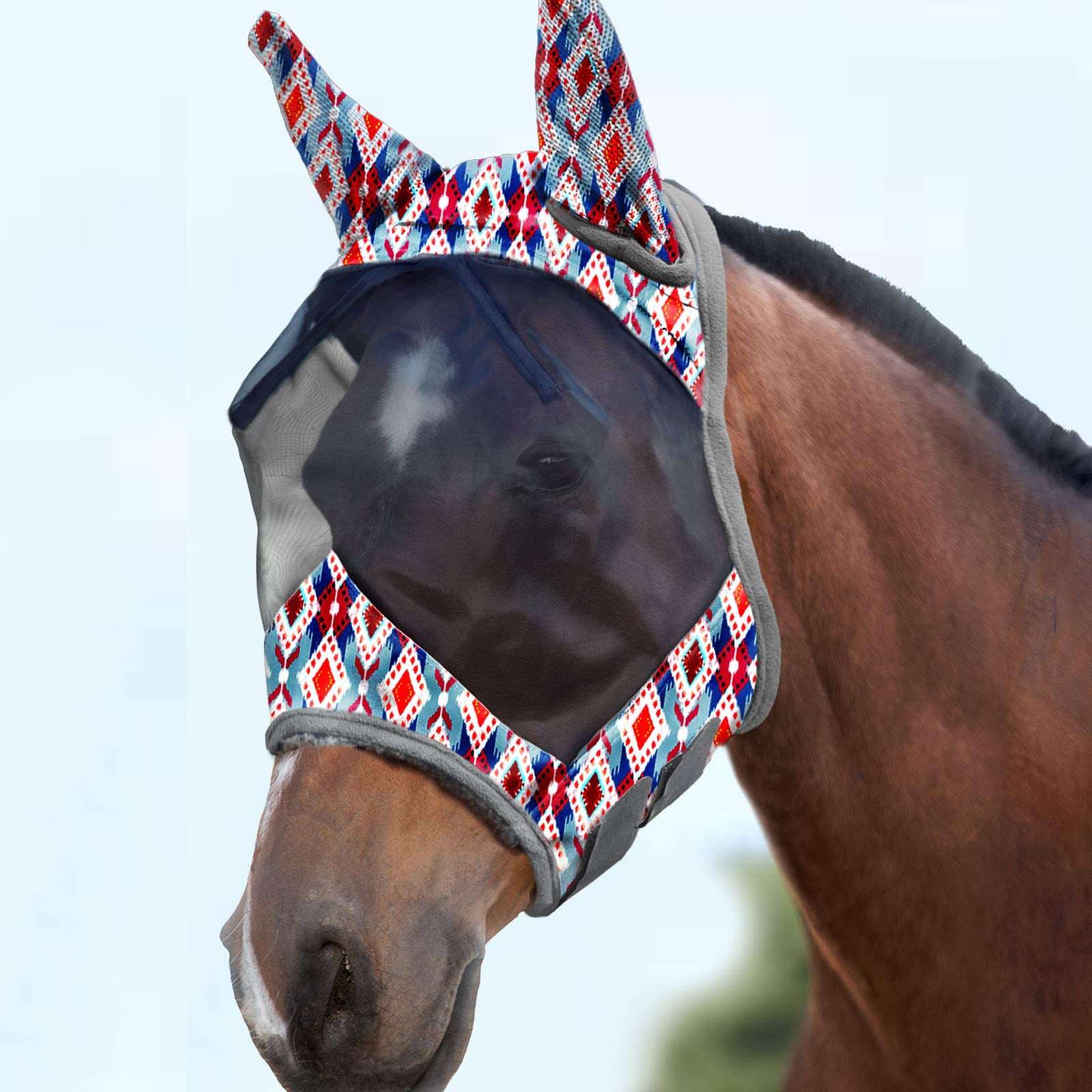 Harrison Howard LumiVista, UV Protection Horse Fly Mask Standard with ...