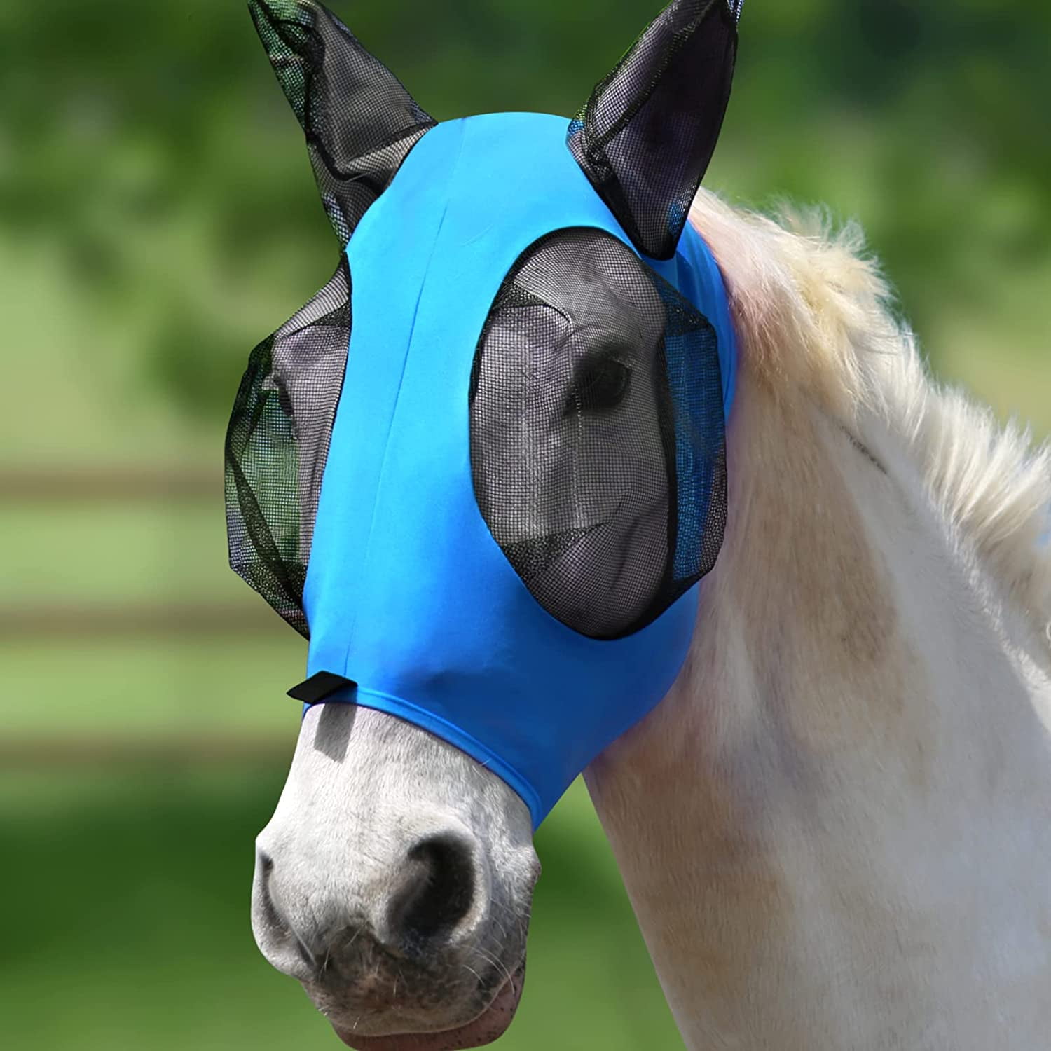 Harrison Howard Stretch, Breathable, UV Protective Fly Mask with Mesh ...