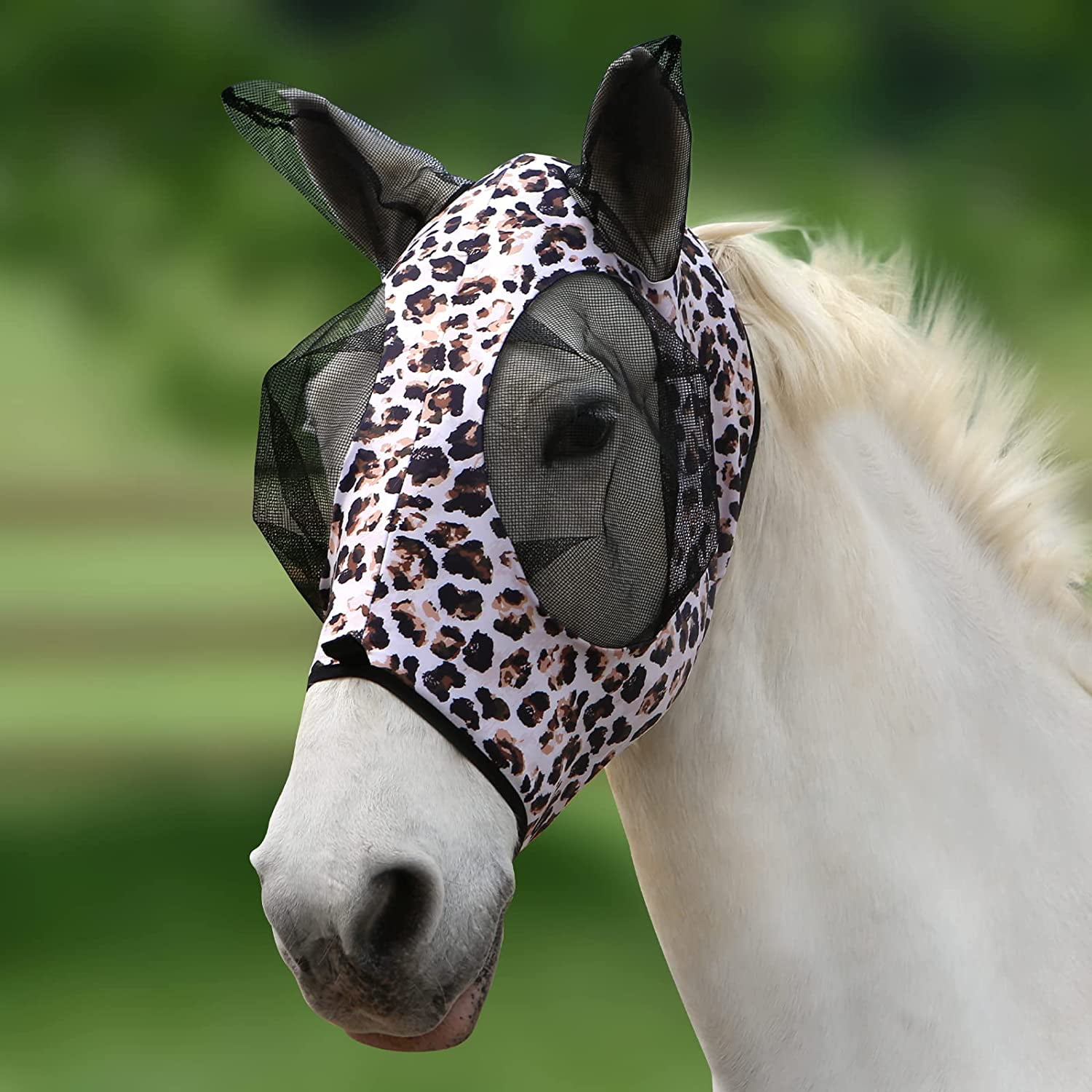 Harrison Howard Stretch, Breathable, UV Protective Fly Mask with Mesh ...
