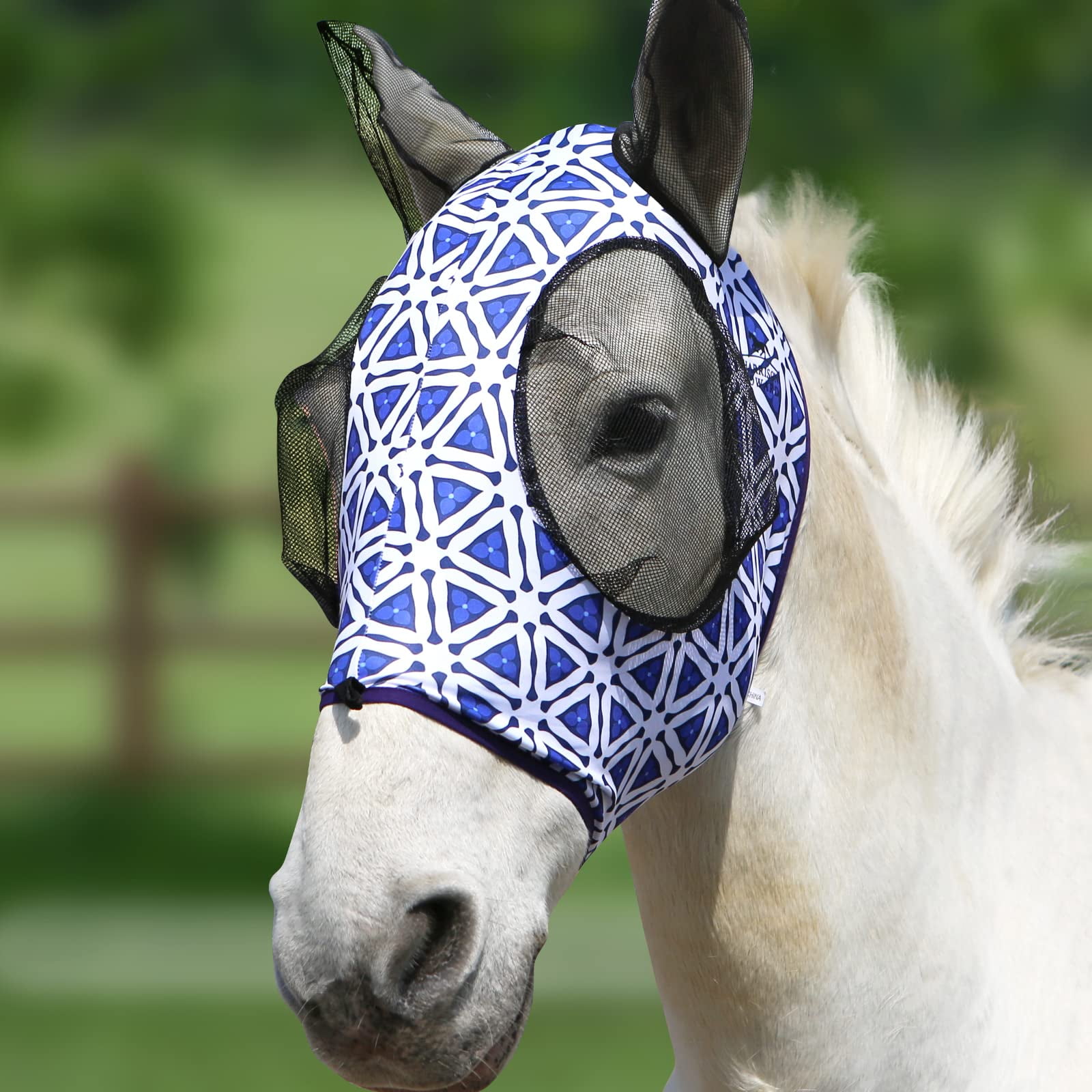 Harrison Howard Stretch, Breathable, UV Protective Fly Mask with Mesh ...
