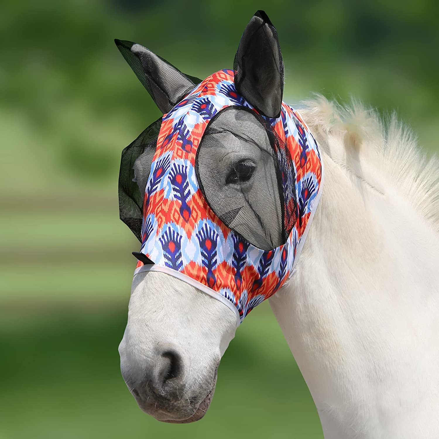 Harrison Howard Stretch, Breathable, UV Protective Fly Mask with Mesh ...