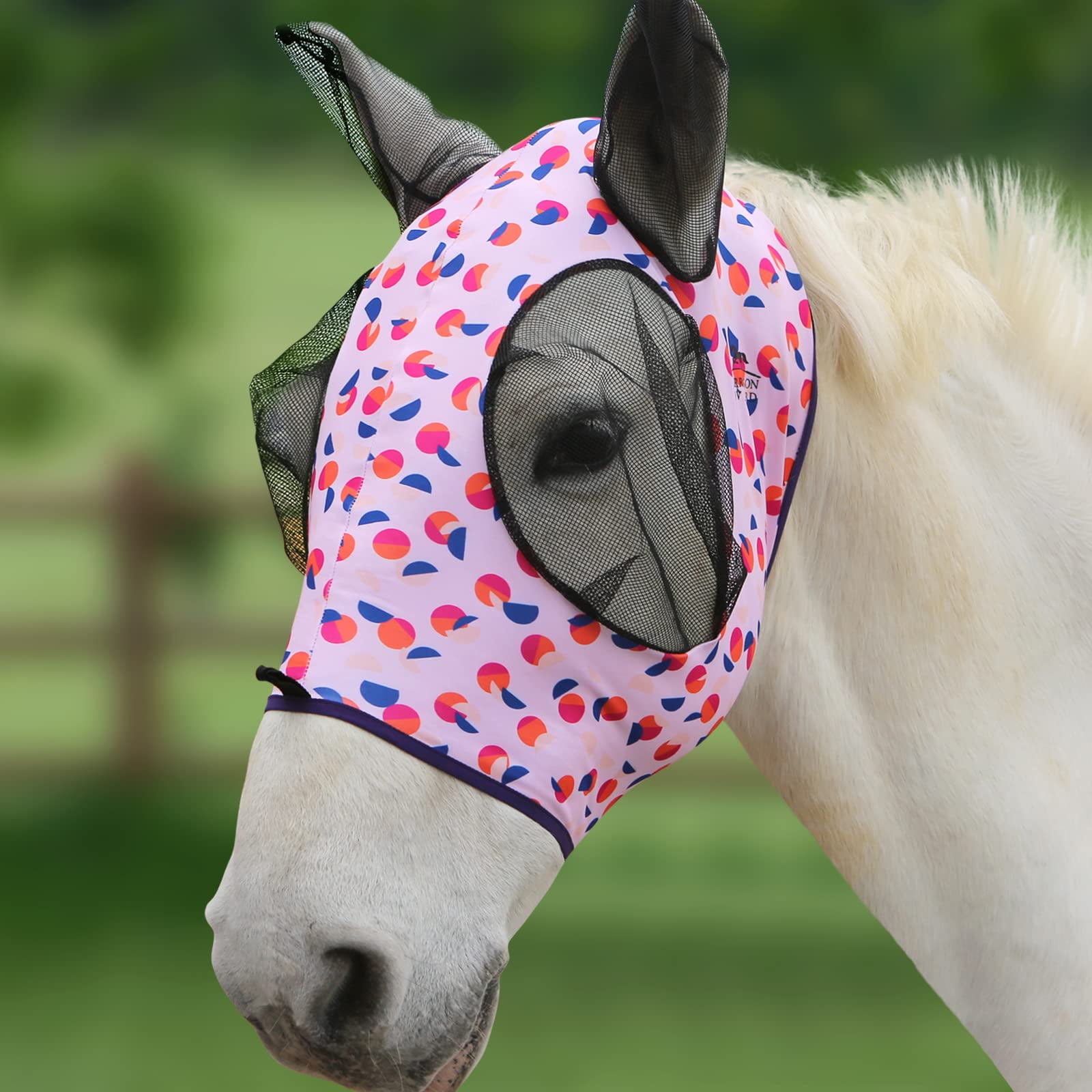 Harrison Howard Stretch, Breathable, UV Protective Fly Mask with Mesh ...