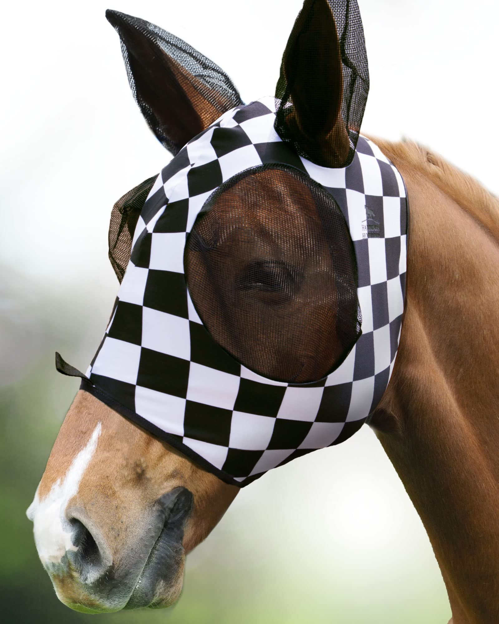 Harrison Howard Super Comfort Stretchy Fly Mask Large Eye Space with UV ...
