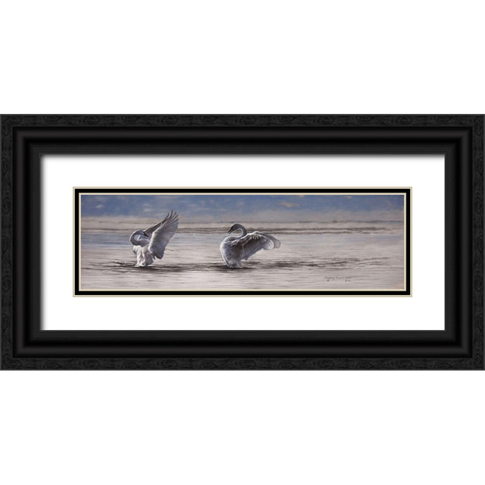 Harrison, Lesley 32x12 Black Ornate Wood Framed with Double Matting ...