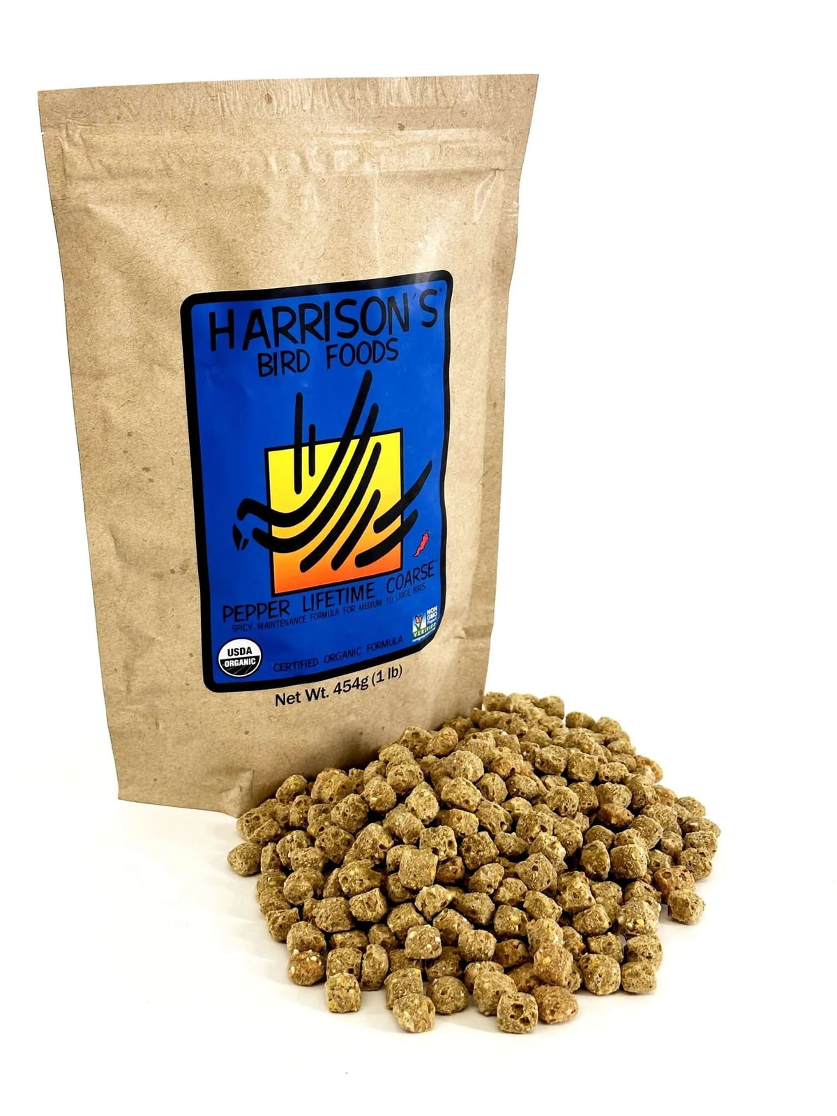 Harrison's Bird Foods PEPPER LIFETIME COARSE 5-LB Bird Pellets, Parrot ...