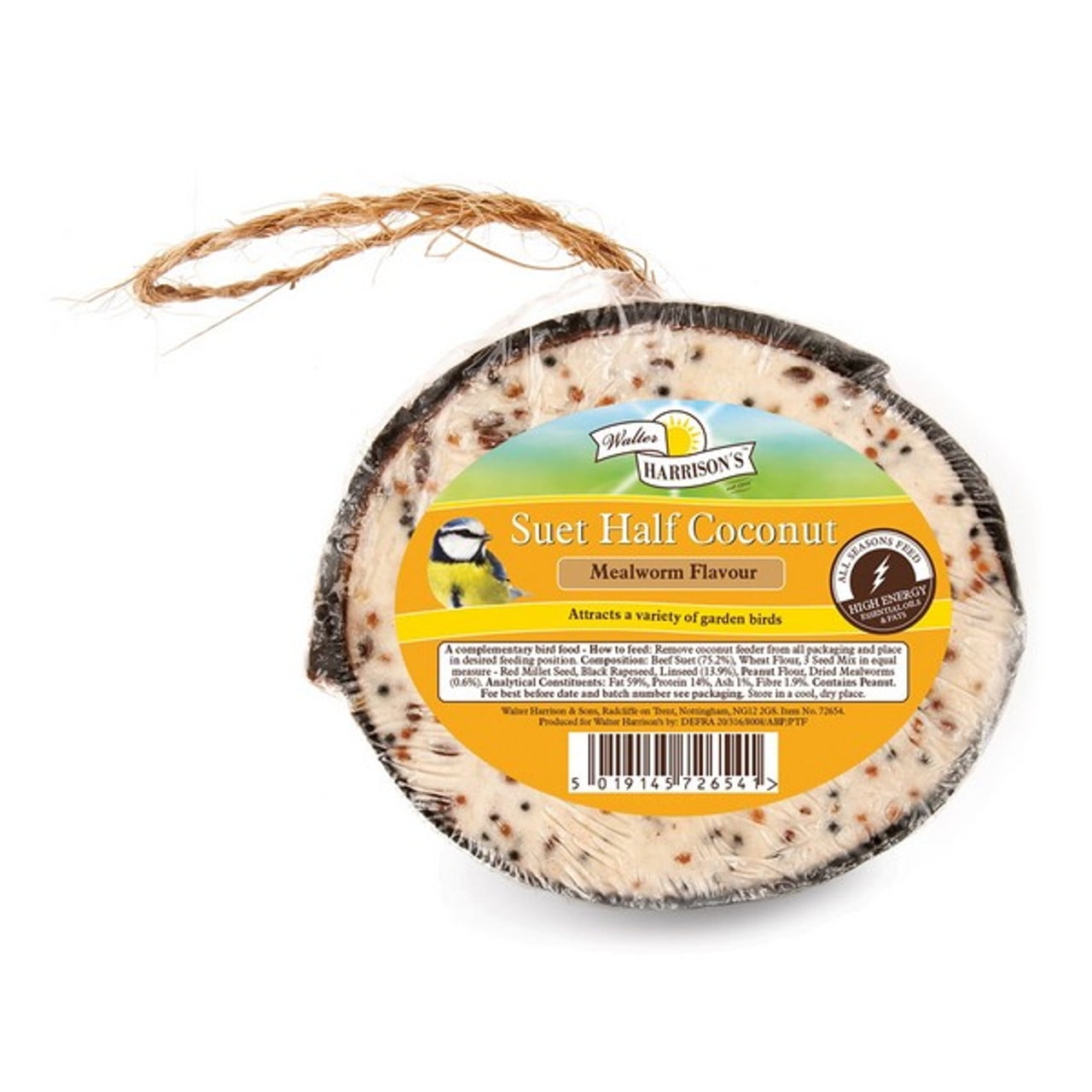 Harrisons Half Coconut Suet Feeders Bird Health Case of 5 - Walmart.com