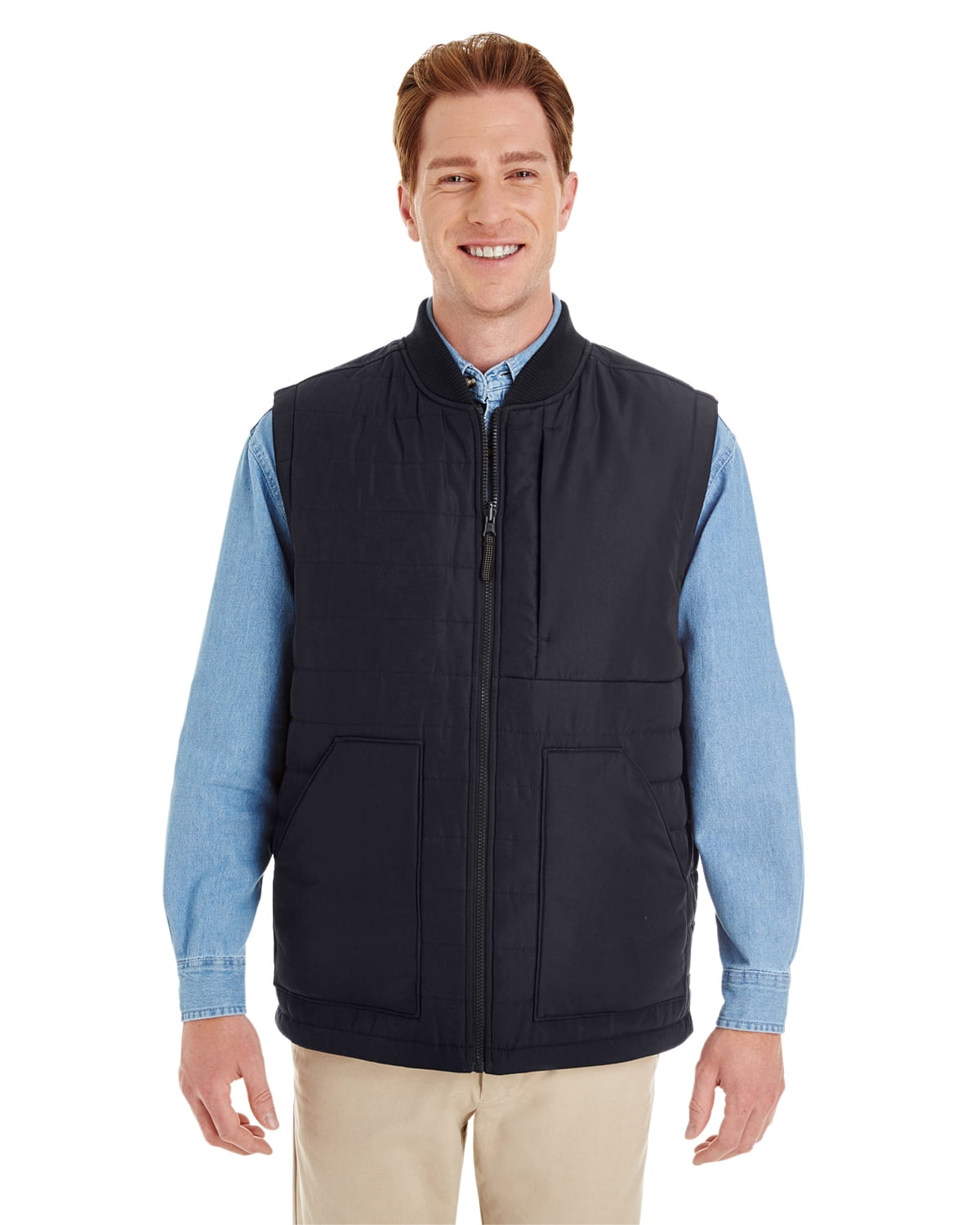 Harriton Dockside Interactive Reversible Freezer Vest (M776) Black/Dark ...