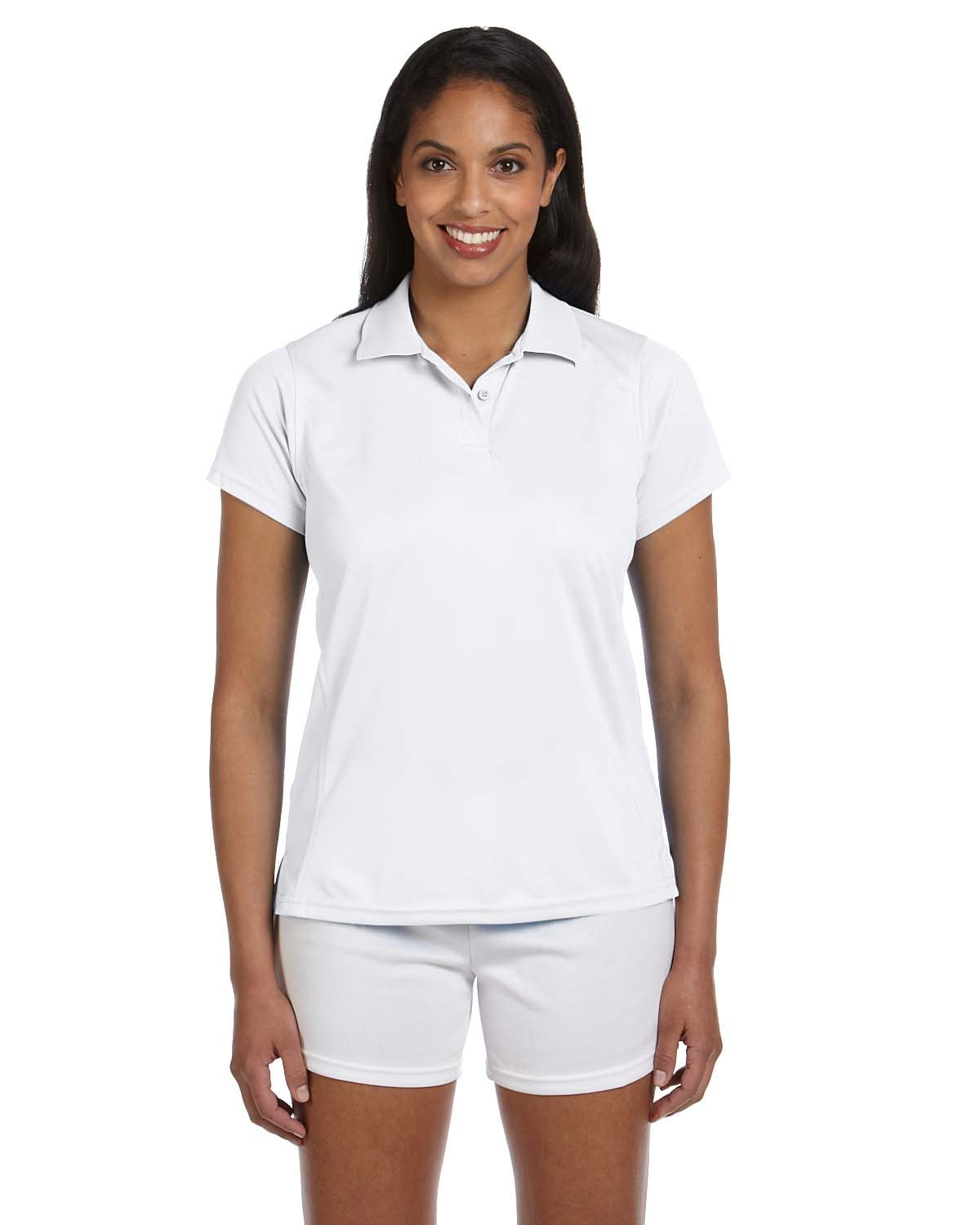 Harriton M315W Ladies 4 oz. Polytech Polo, WHITE, 2XL, Pack 3, Womens ...