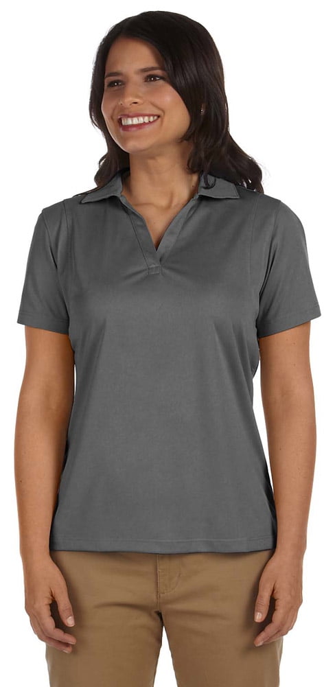 Harriton M354W Ladies Performance Polo Shirt - Charcoal - 2X-Large ...