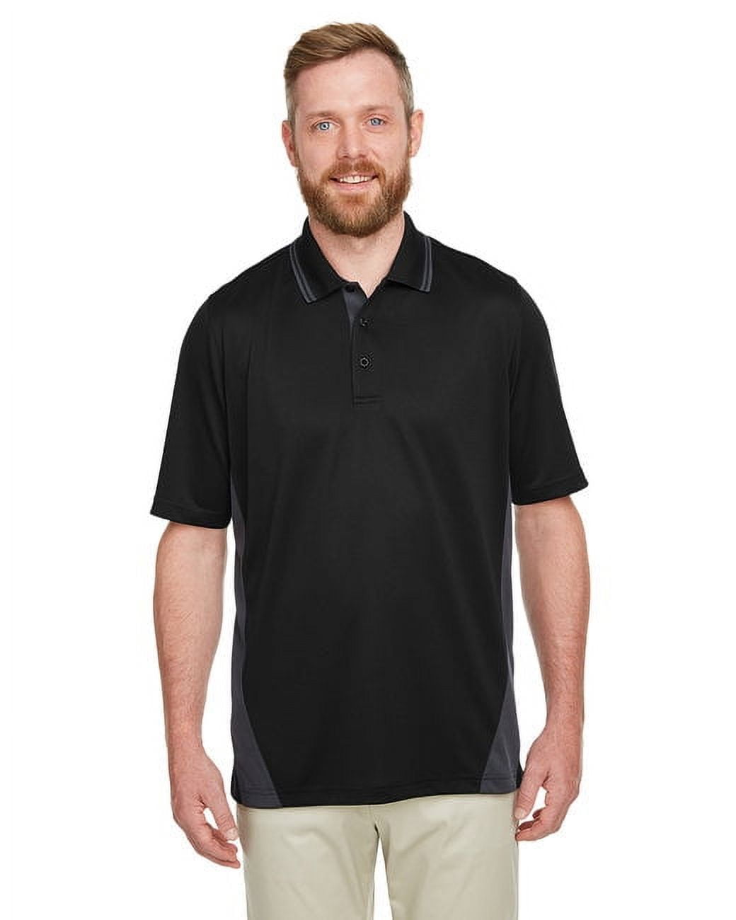 Harriton M386T Men's Tall Flash Snag Protection Plus IL Colorblock Polo ...