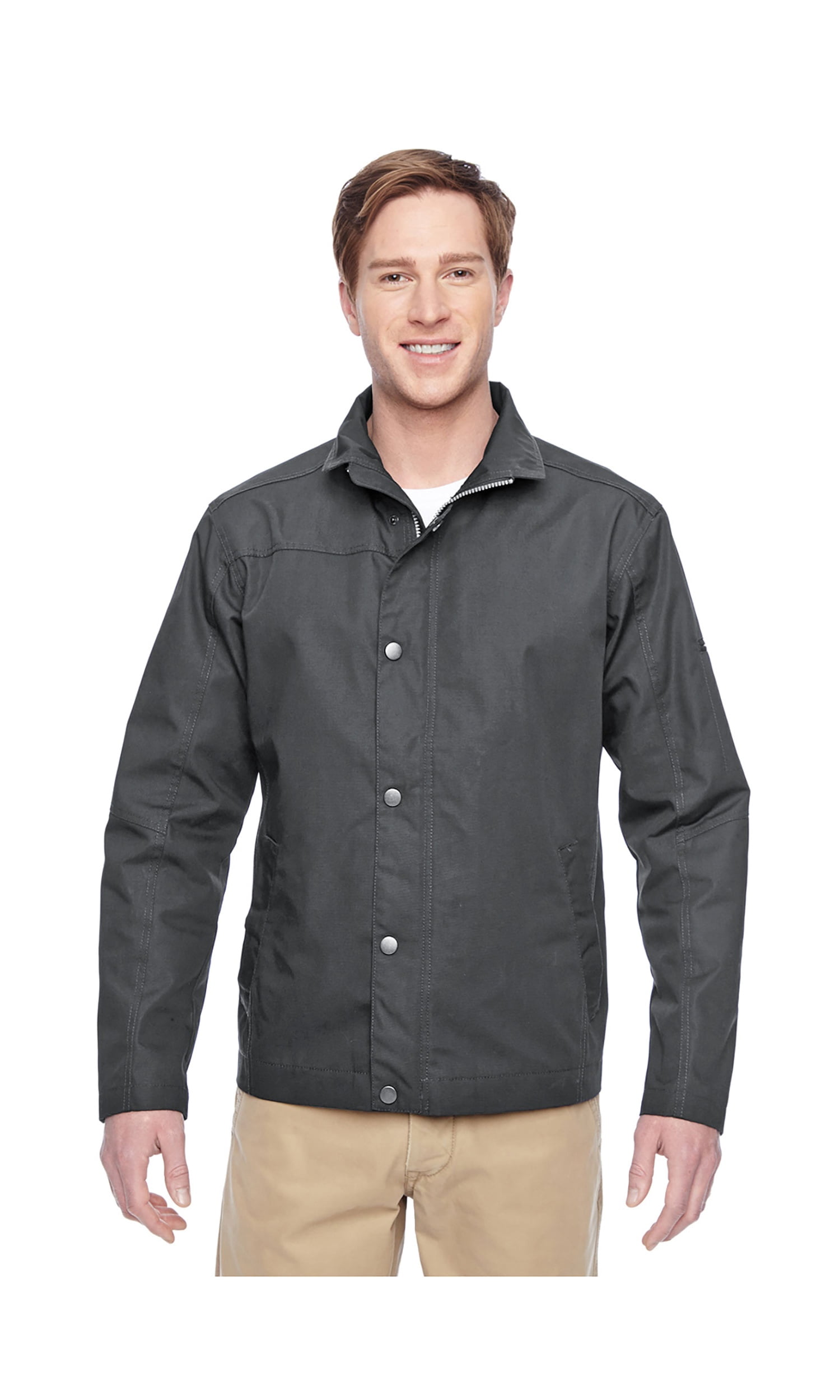 Harriton M705 Men's Auxiliary Canvas Work Jacket, DARK CHARCOAL, XL ...