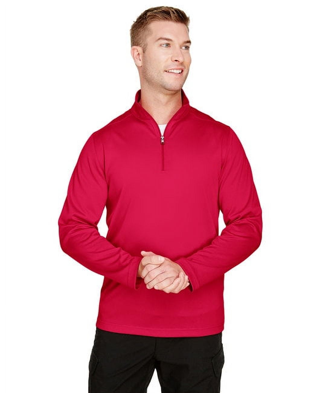 Harriton M748 Men's Advantage Snag Protection Plus Quarter-Zip Pullover ...