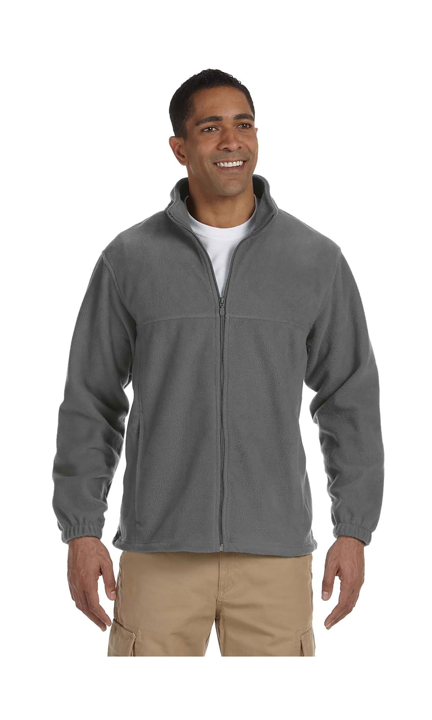 Harriton M990 Men'S 8 Oz. Full-Zip Fleece - Walmart.com
