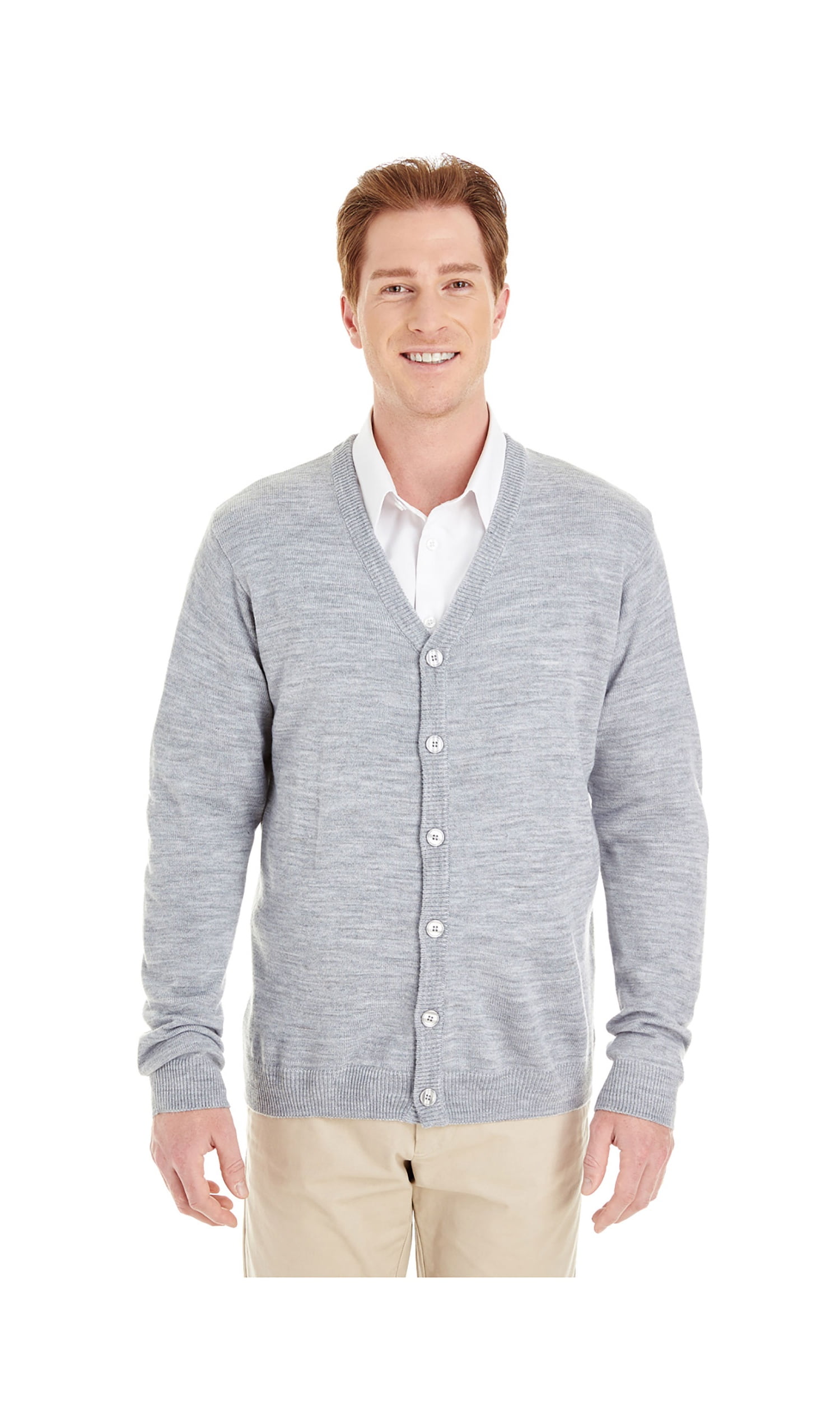 Harriton Men'S Pilbloc V-Neck Sweater, M425 ,GREY HEATHER, S - Walmart.com