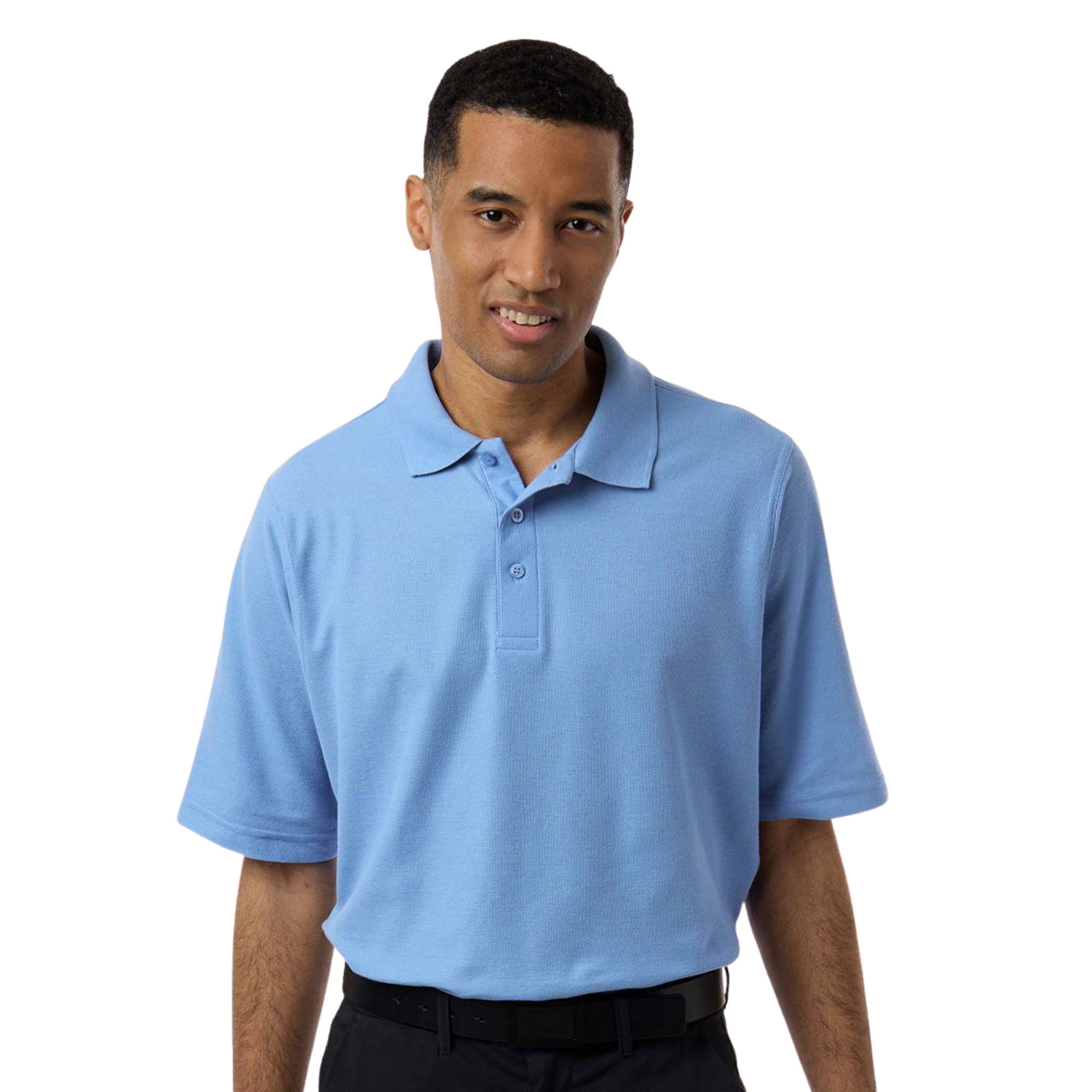 Harriton Men's CVC Pique Polo Shirts Short Sleeve Plain Tee 60/40 ...