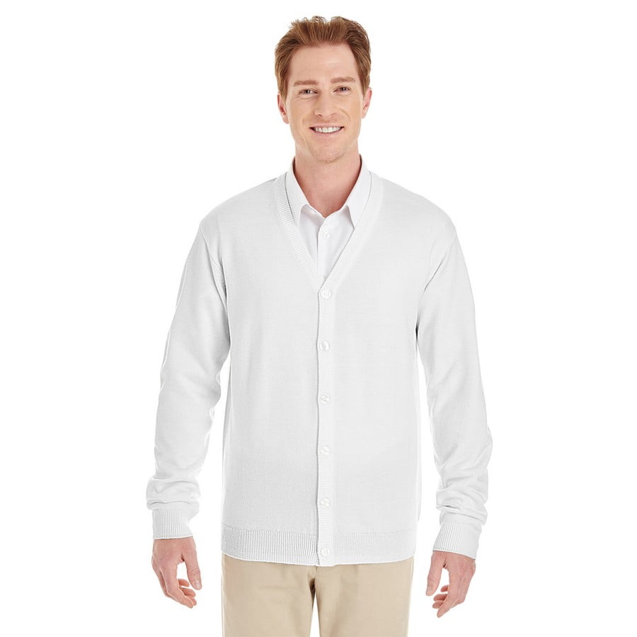 Harriton Men's Pilbloc™ V-Neck Button Cardigan Sweater - M425 - Walmart.com