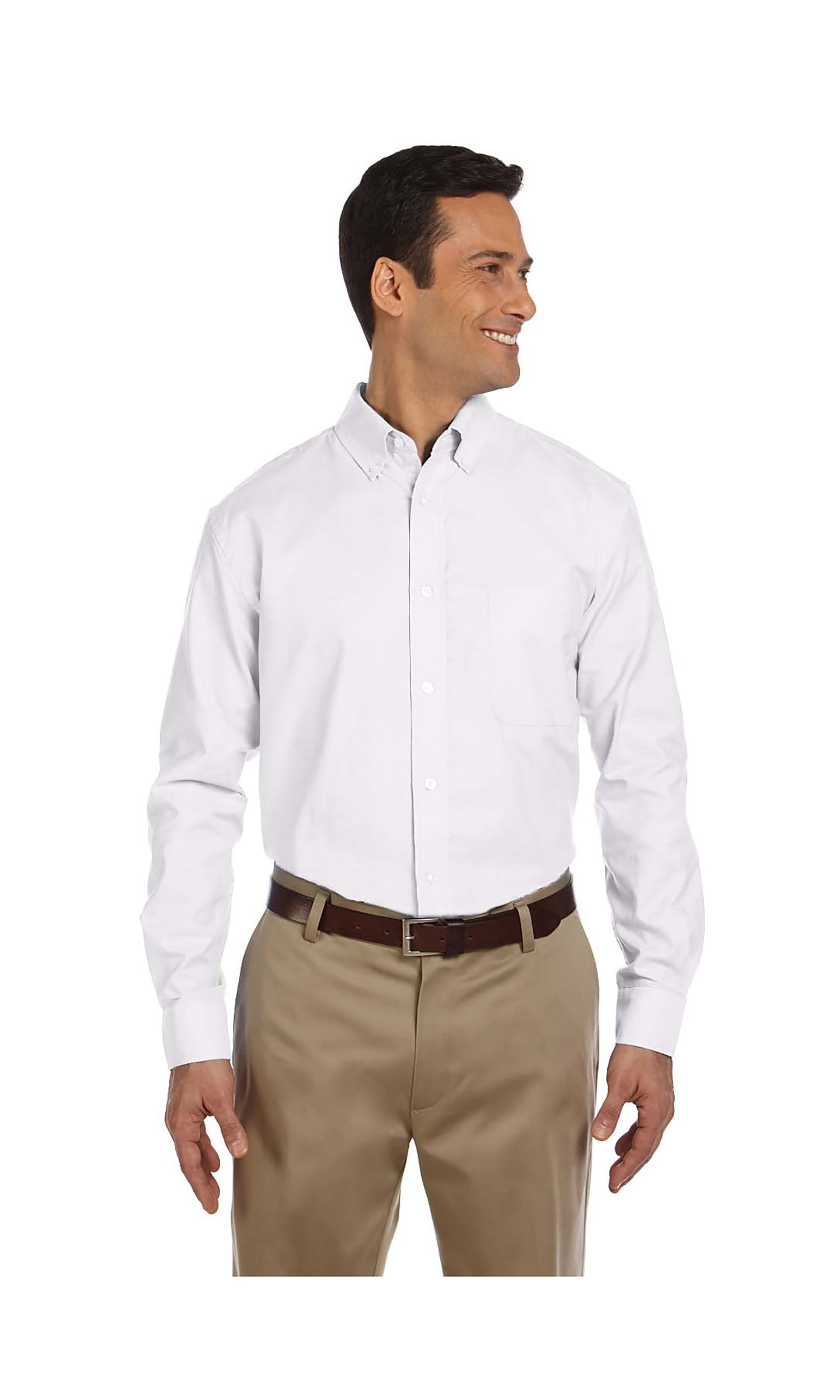 Harriton Men's Stain Resist Oxford Shirt, Style M600 - Walmart Business ...