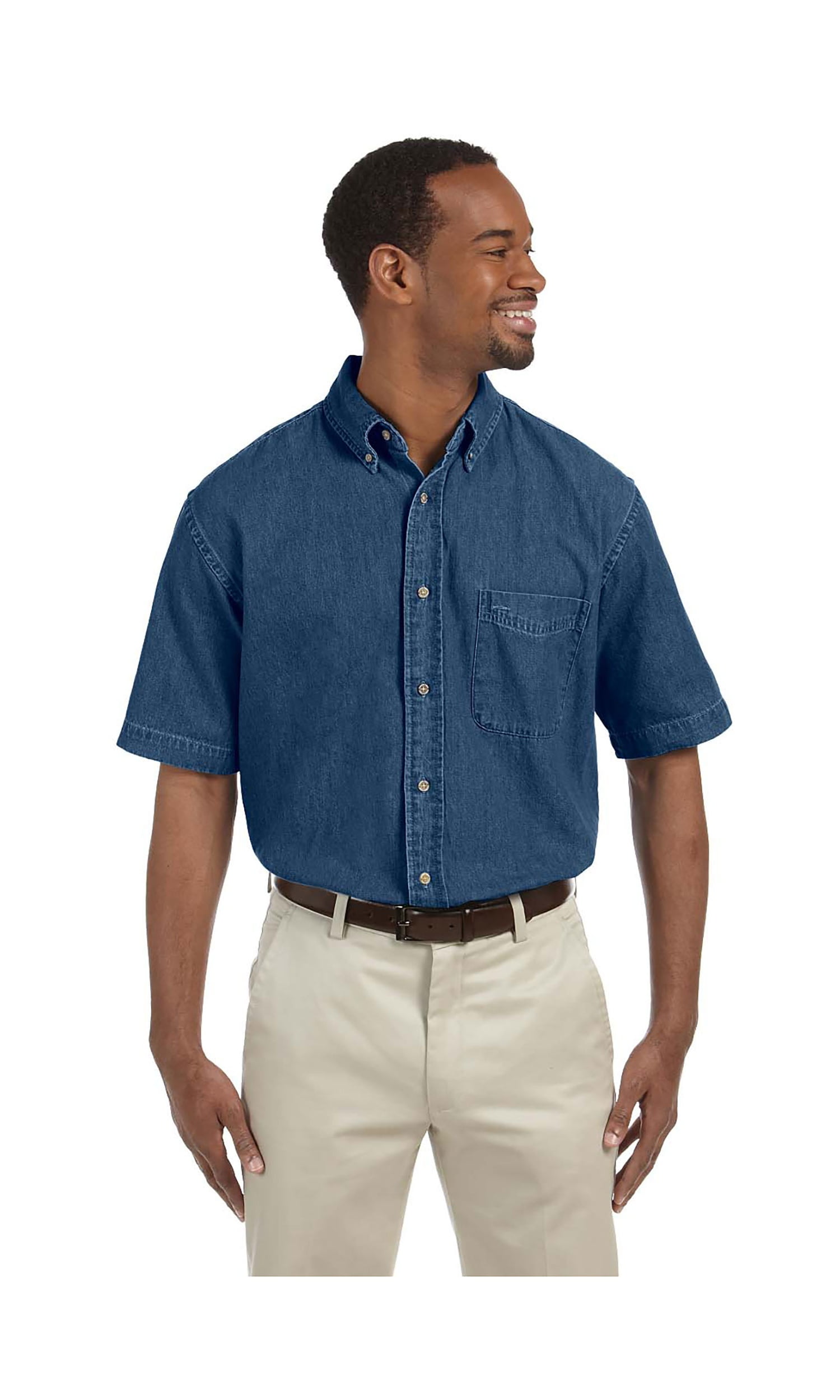 Harriton Men's Stylish Denim Shirt, Style M550S - Walmart.com
