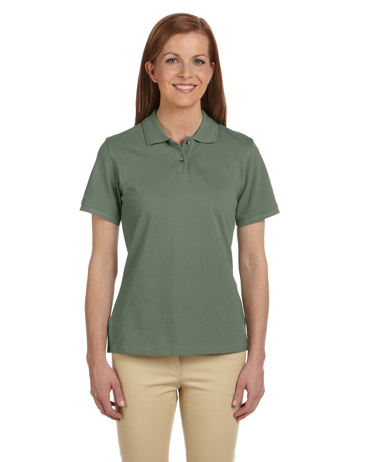 Harriton Polo Shirt M200W Women's 6 oz Cotton Pique Short Sleeve - Walmart.com