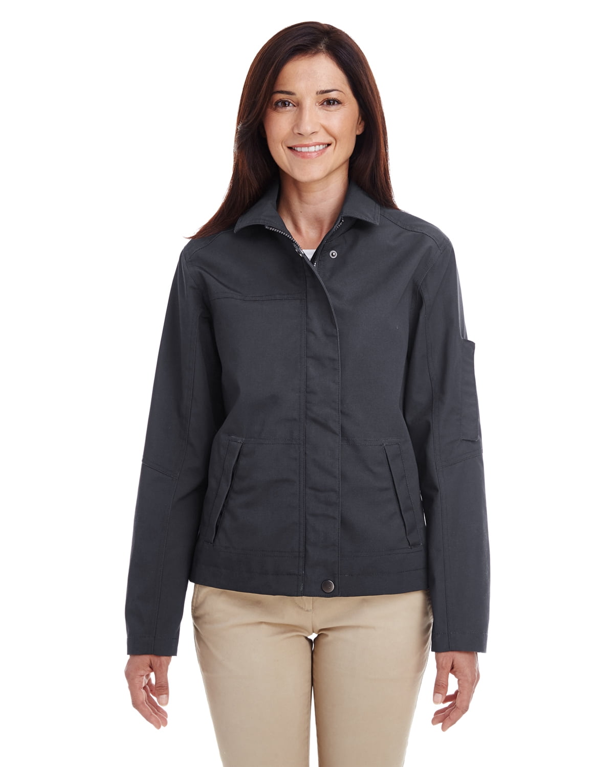 Harriton Women's Auxiliary Canvas Work Jacket, Style M705W - Walmart ...