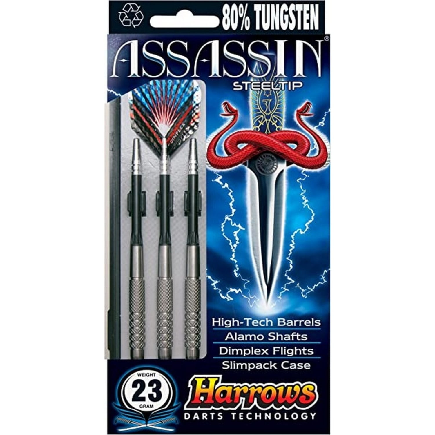 Harrows Assassin Tungsten Darts (Pack of 3) - Walmart.com