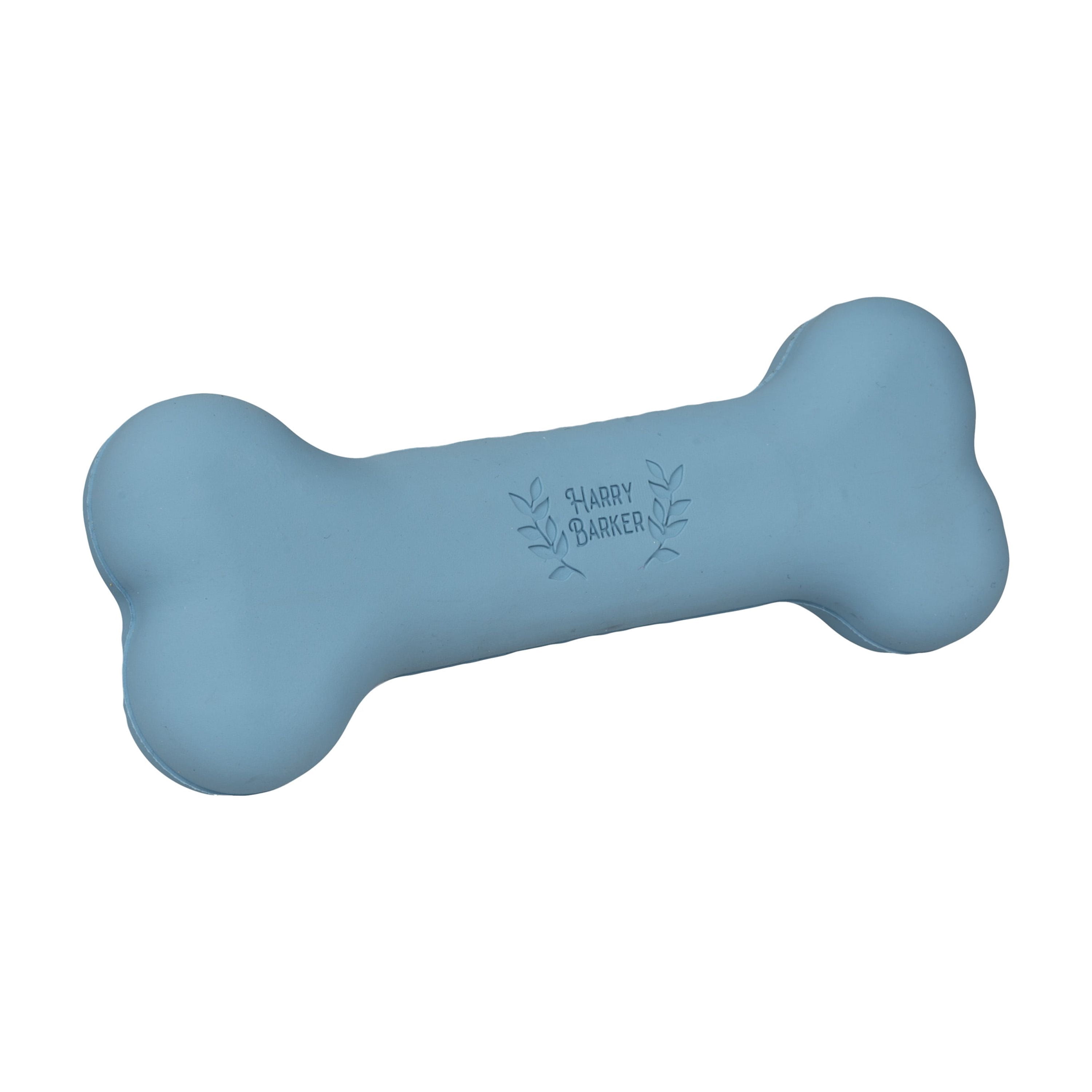 Harry Barker Durable All-Natural Rubber Bone for Dogs, Blue Small ...