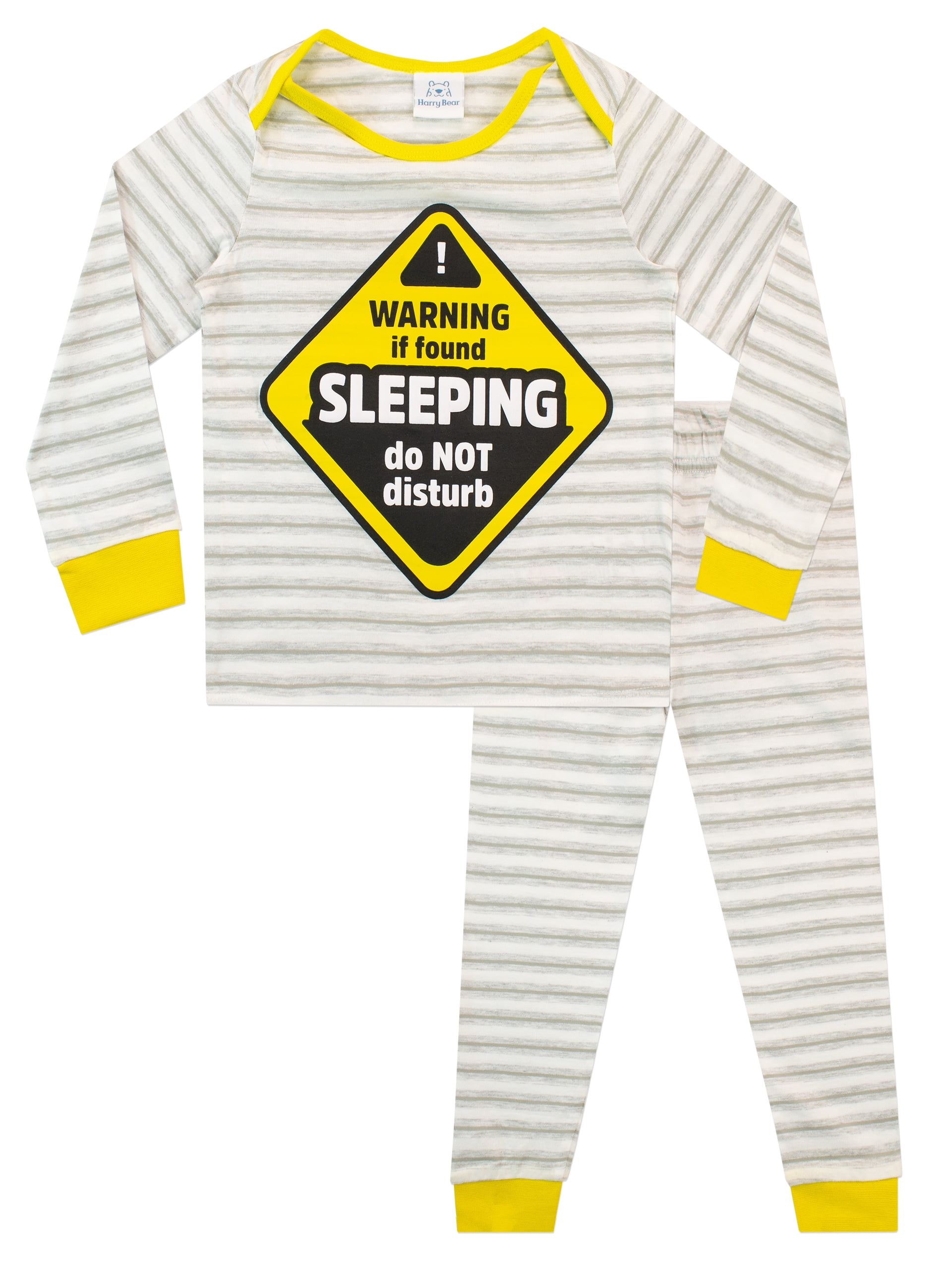 Harry Bear Baby Do Not Disturb Long Sleeve Pajamas Sizes 3 Months-2 ...