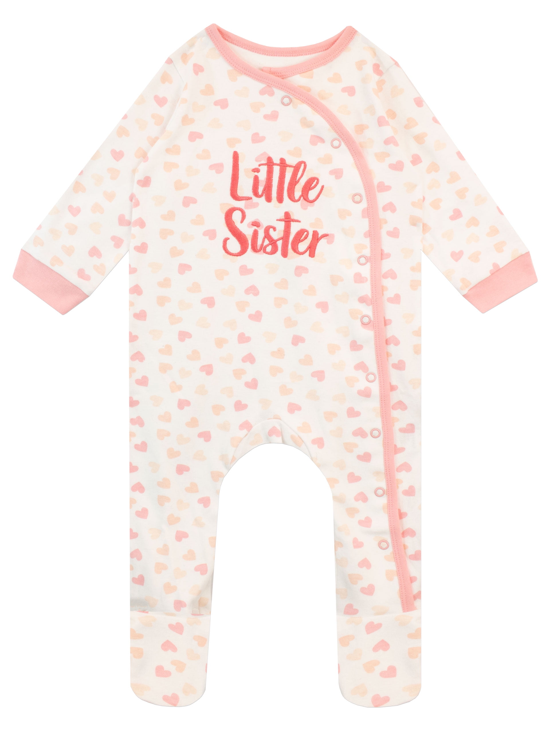 Harry Bear Baby Girl Litte Sister Long Sleeve Sleepsuit Sizes 3-12 ...