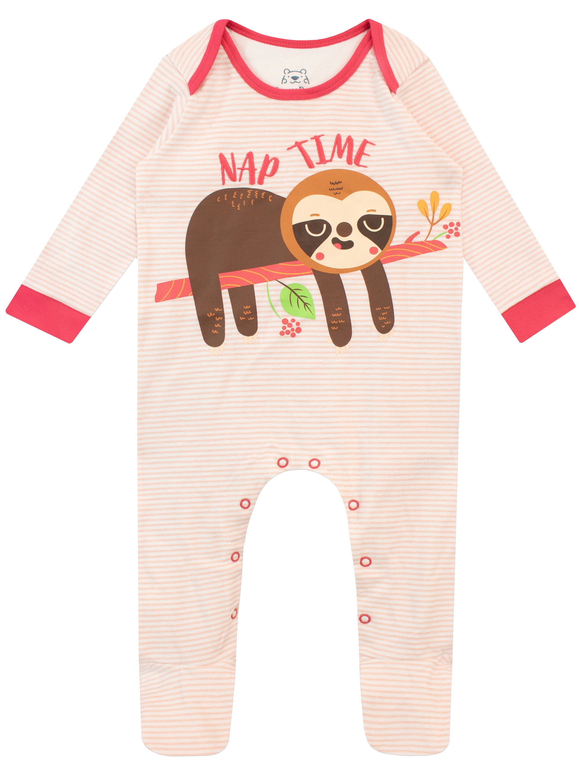 Harry Bear Baby Nap Time Sloth Long Sleeve Sleepsuit Sizes 3-18 Months ...