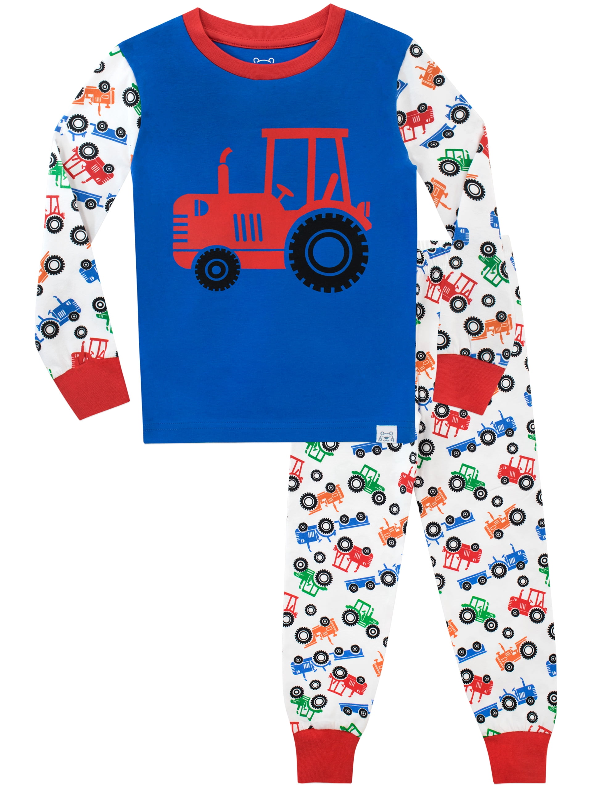 Harry Bear Boys Long Sleeve Tractor Pajamas Sizes 2T-7 - Walmart.com