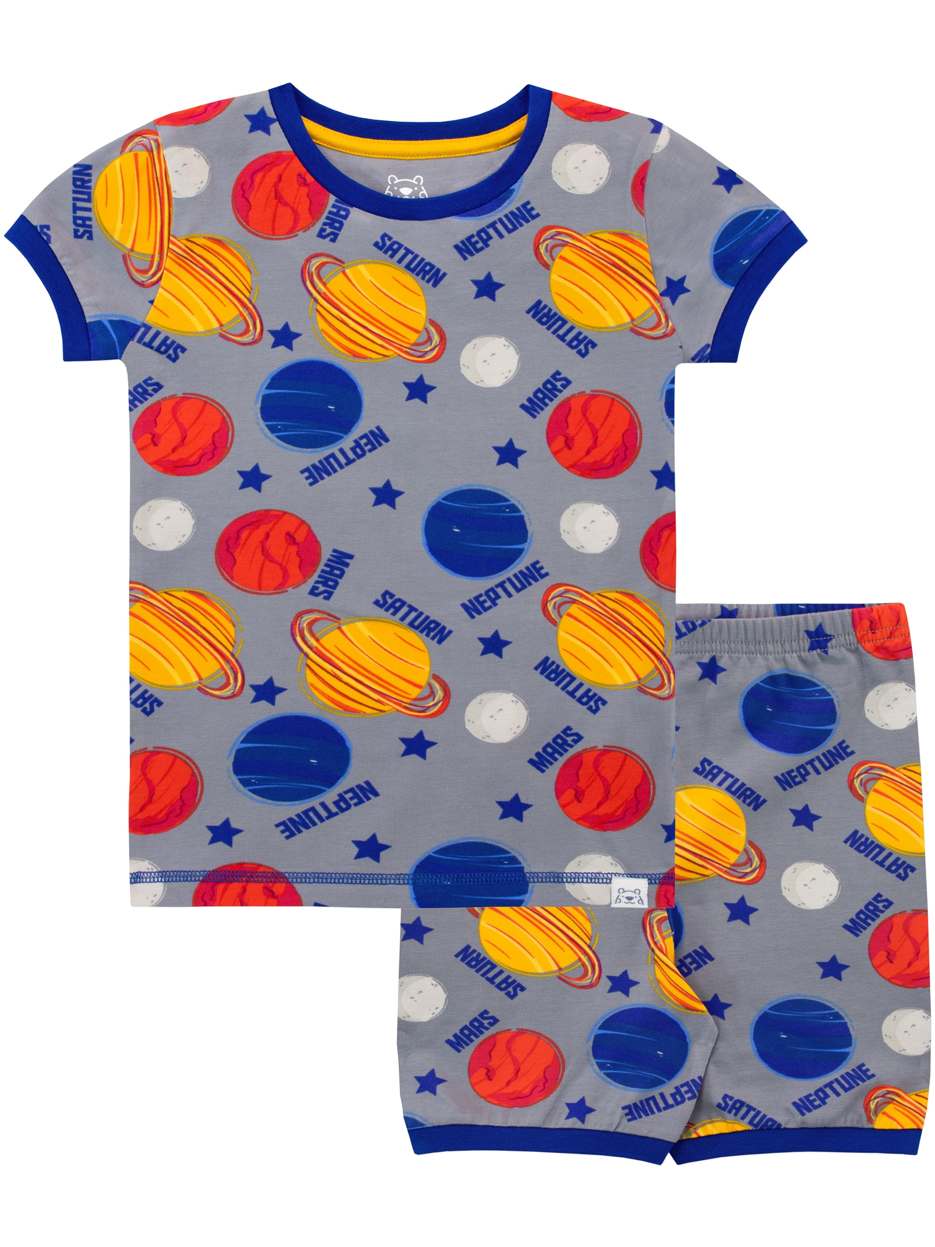 Harry Bear Boys Space Planets Short Sleeve Pajamas Sizes 4-10 - Walmart.com
