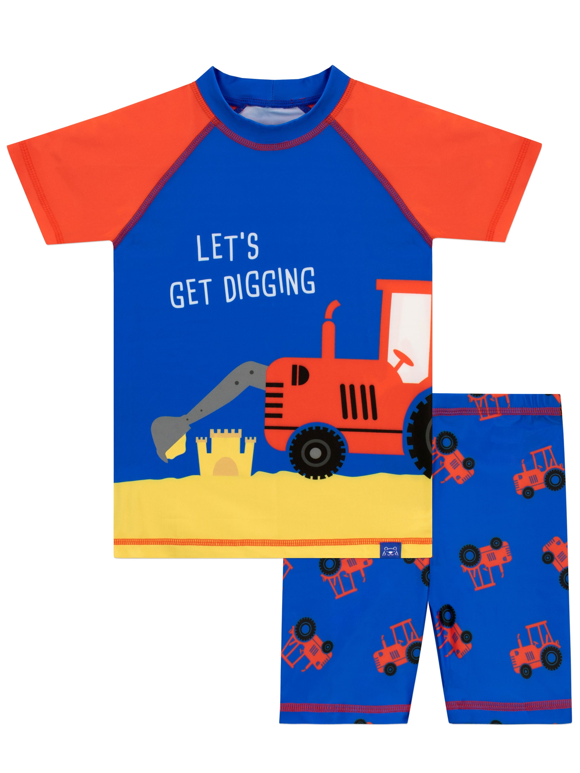 Harry Bear Boys Tractor Swim Set Sizes 18M-6 - Walmart.com