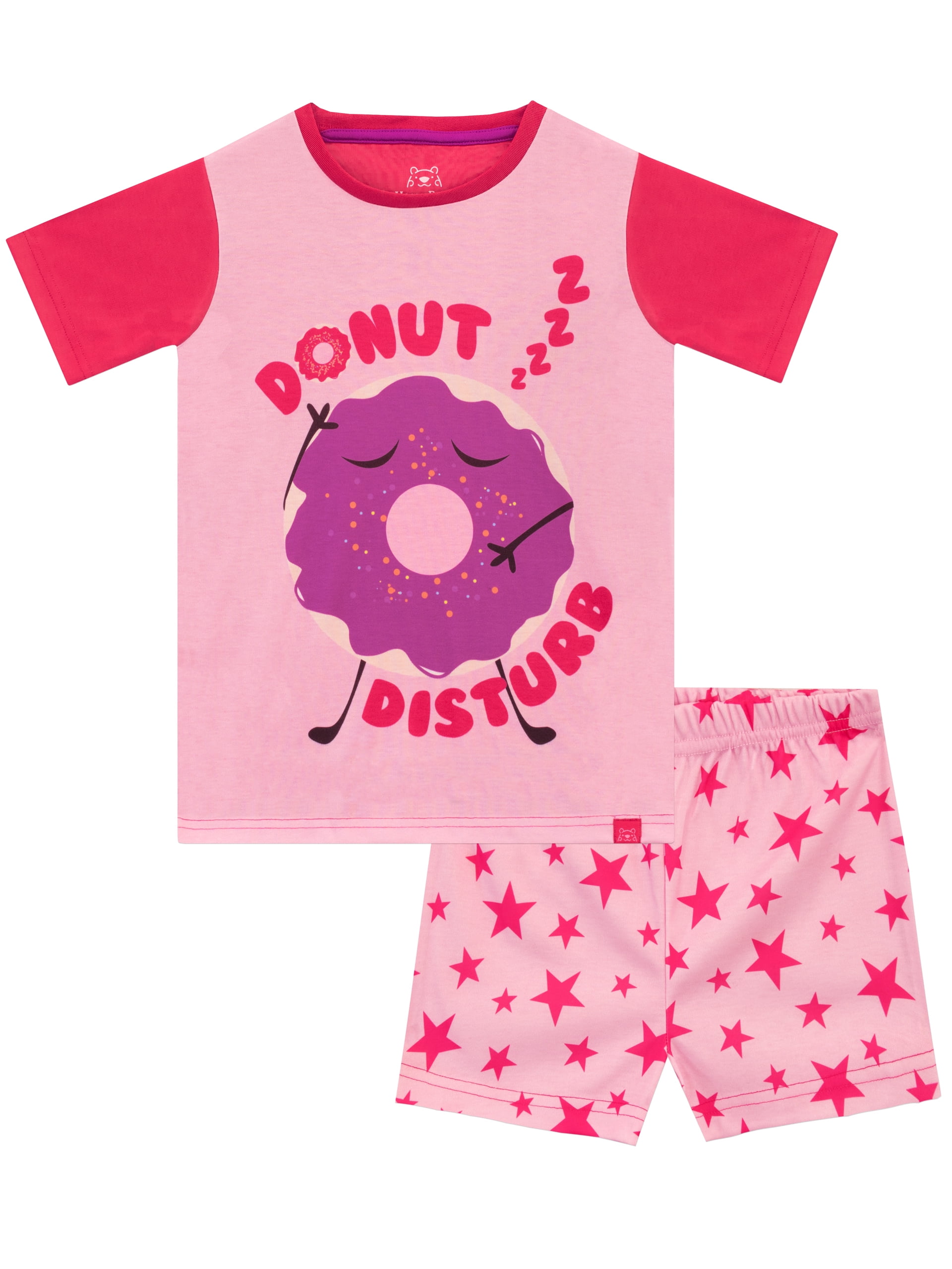Harry Bear Girls Donut Disturb Short Sleeve Pajamas Sizes 6-14 ...