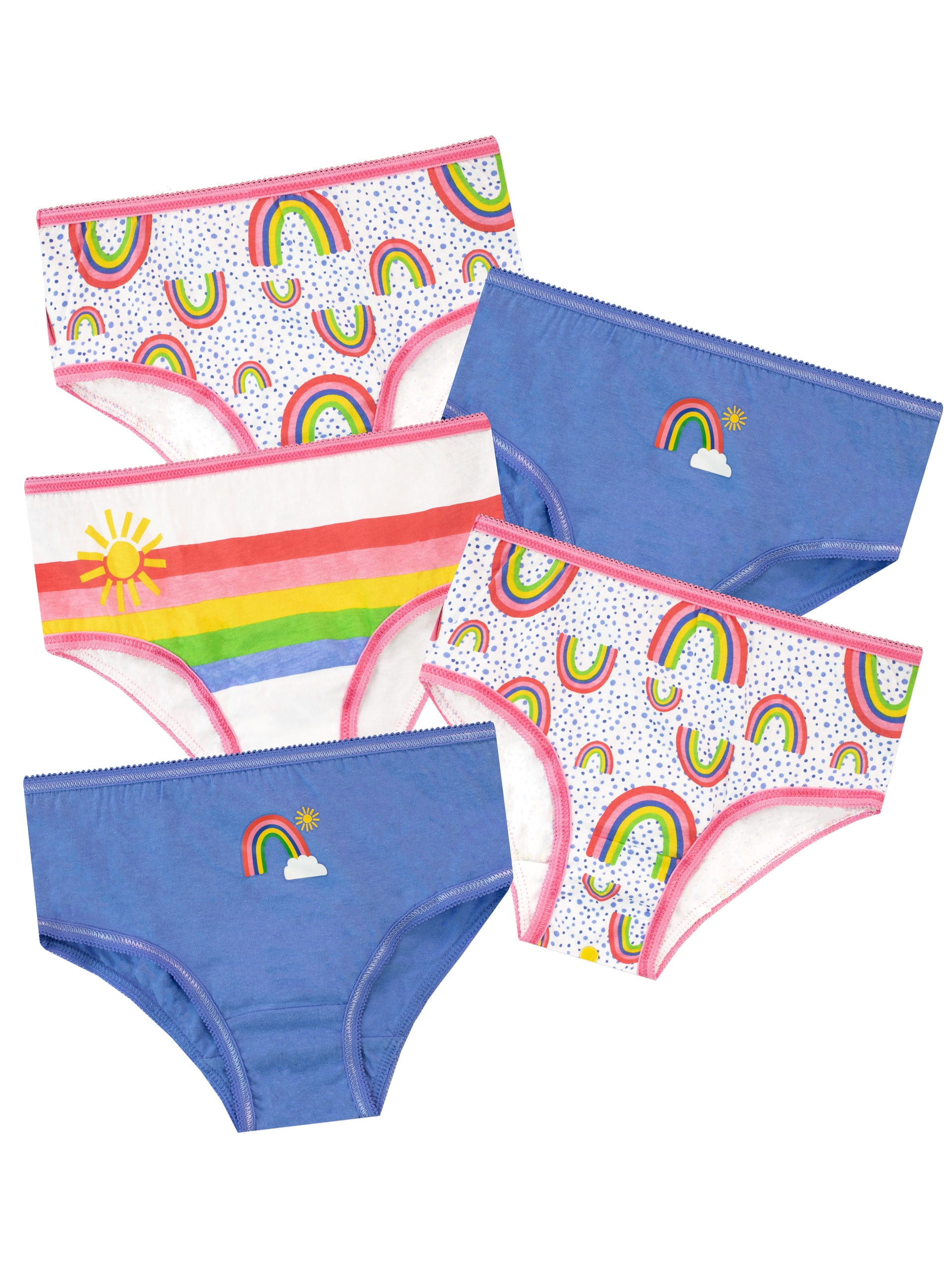 Harry Bear Girls Rainbow Underwear 5 Pack | Sizes 2T-10 - Walmart.com