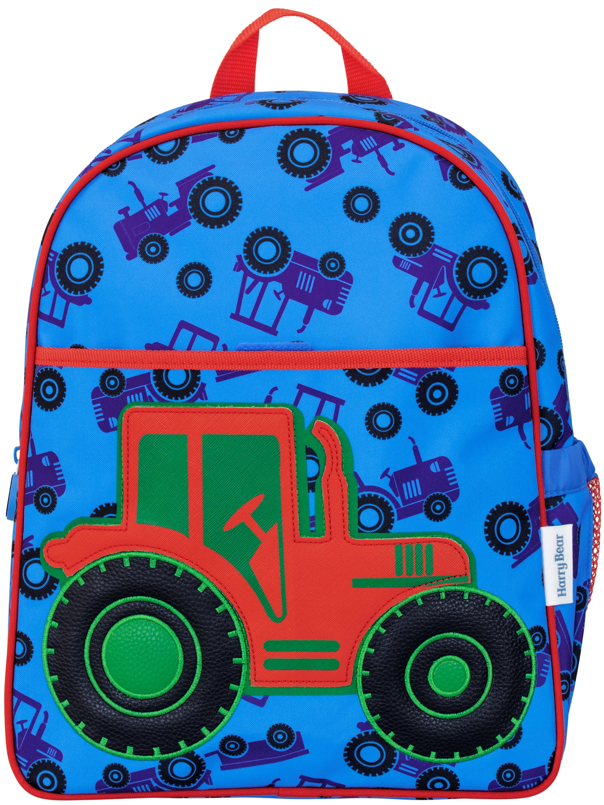 Harry Bear Tractor Backpack for Kids, Blue Rucksack with Farm Machine ...