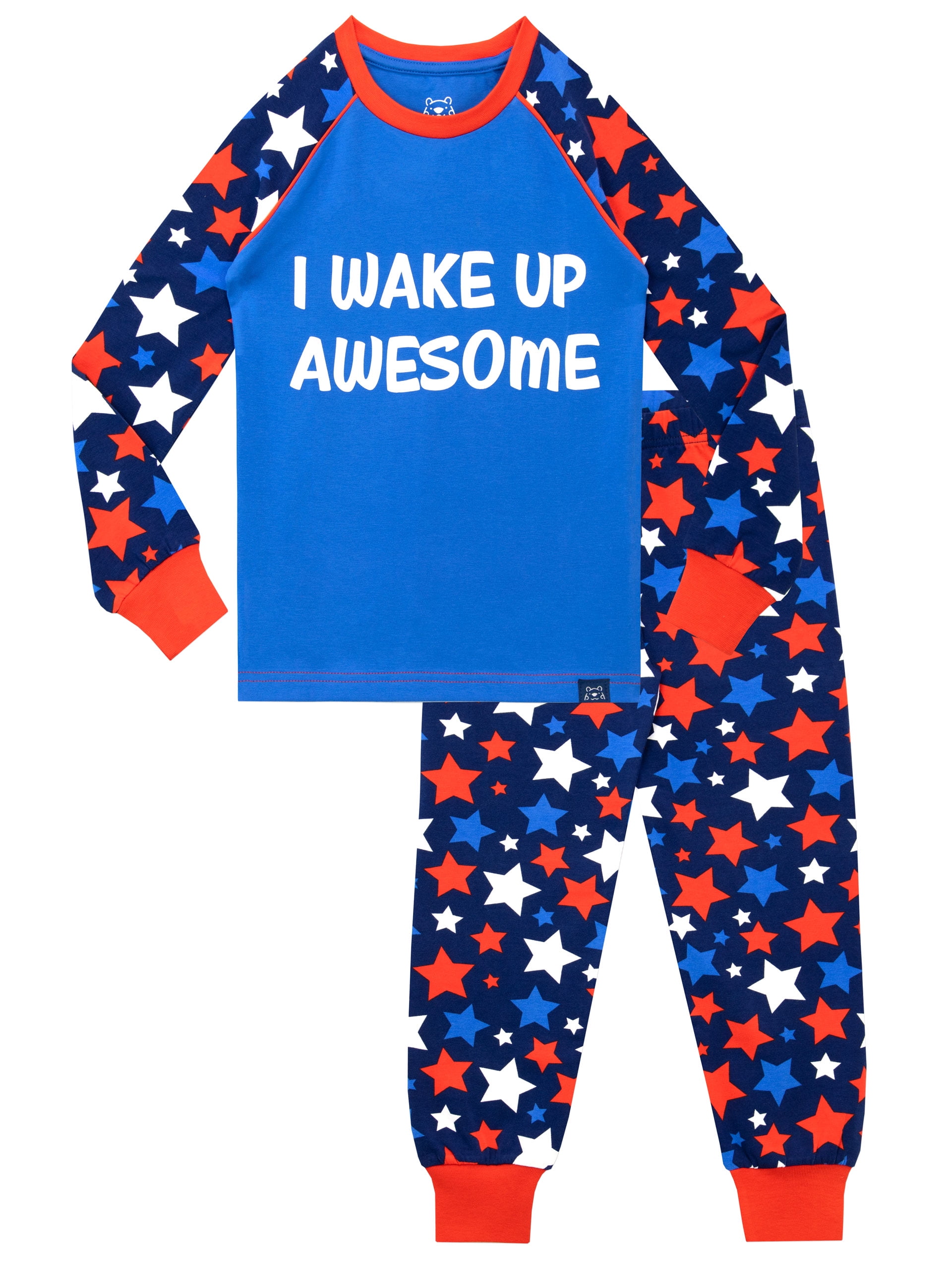 Harry Bear Wake Up Awesome Long Sleeve Pajamas Sizes 2T-6 - Walmart.com