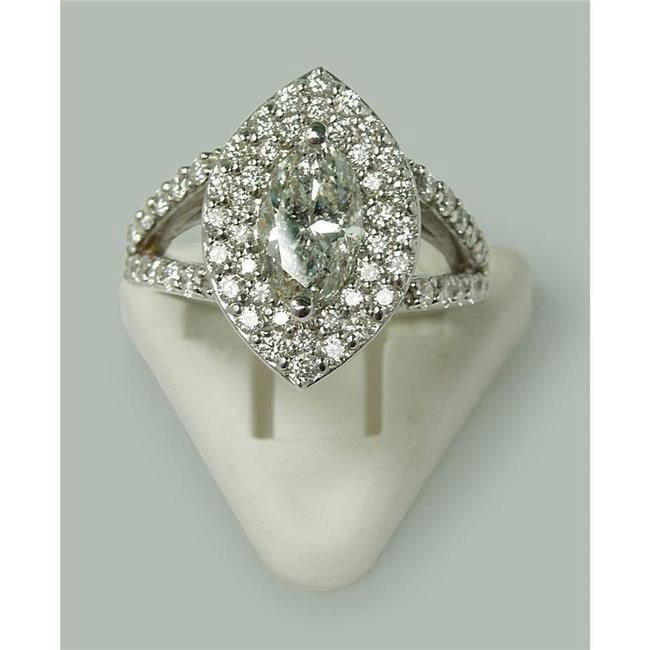 Harry Chad Enterprises 2308 3.01 CT Double Halo Marquise Diamond Split ...