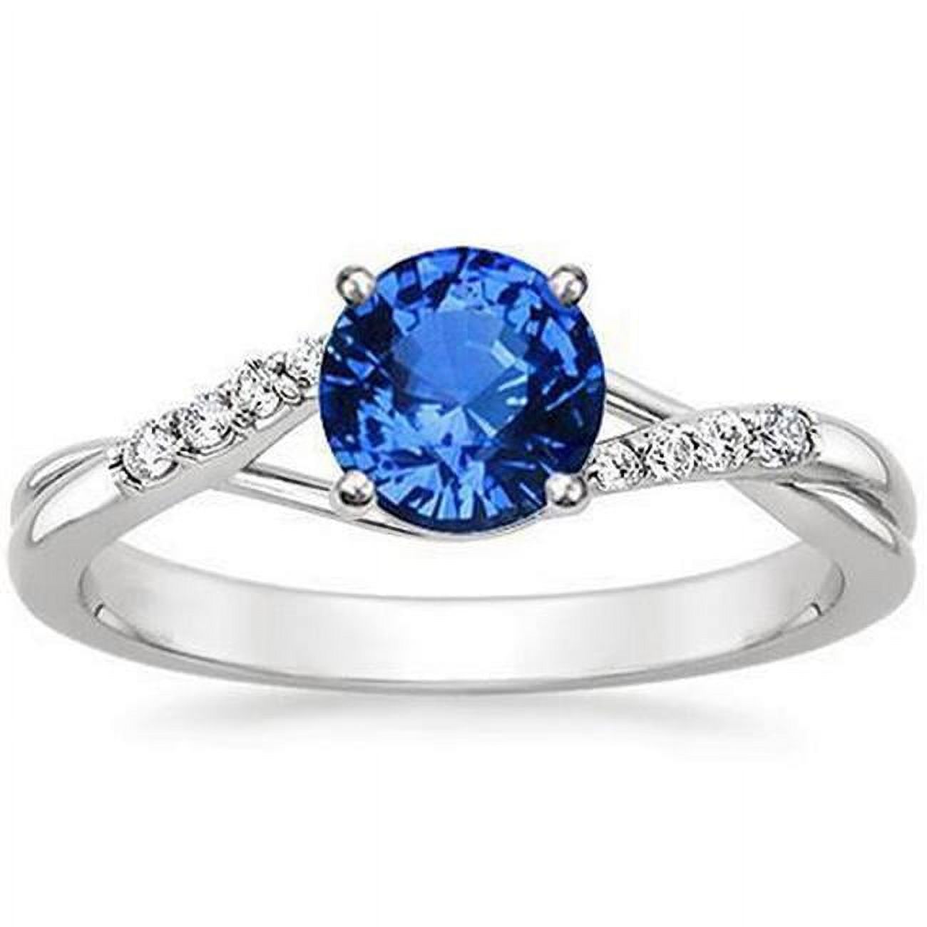 Harry Chad Enterprises 32178 2.90 CT Ceylon Sapphire & Diamonds ...