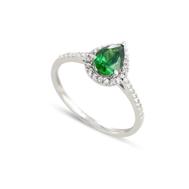 Harry Chad Enterprises 39667 Green Emerald with White Diamonds 5.70 CT ...