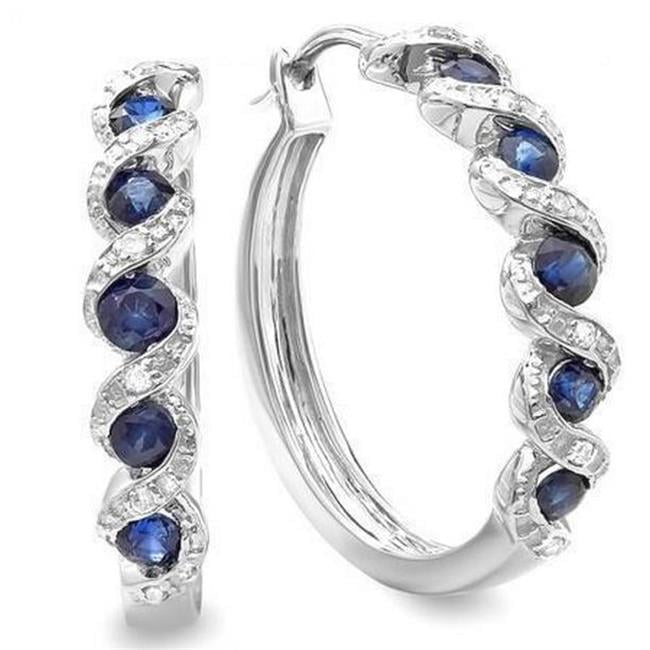 Harry Chad Enterprises 41257 5.50 CT Ceylon Sapphire & Diamond Lady ...