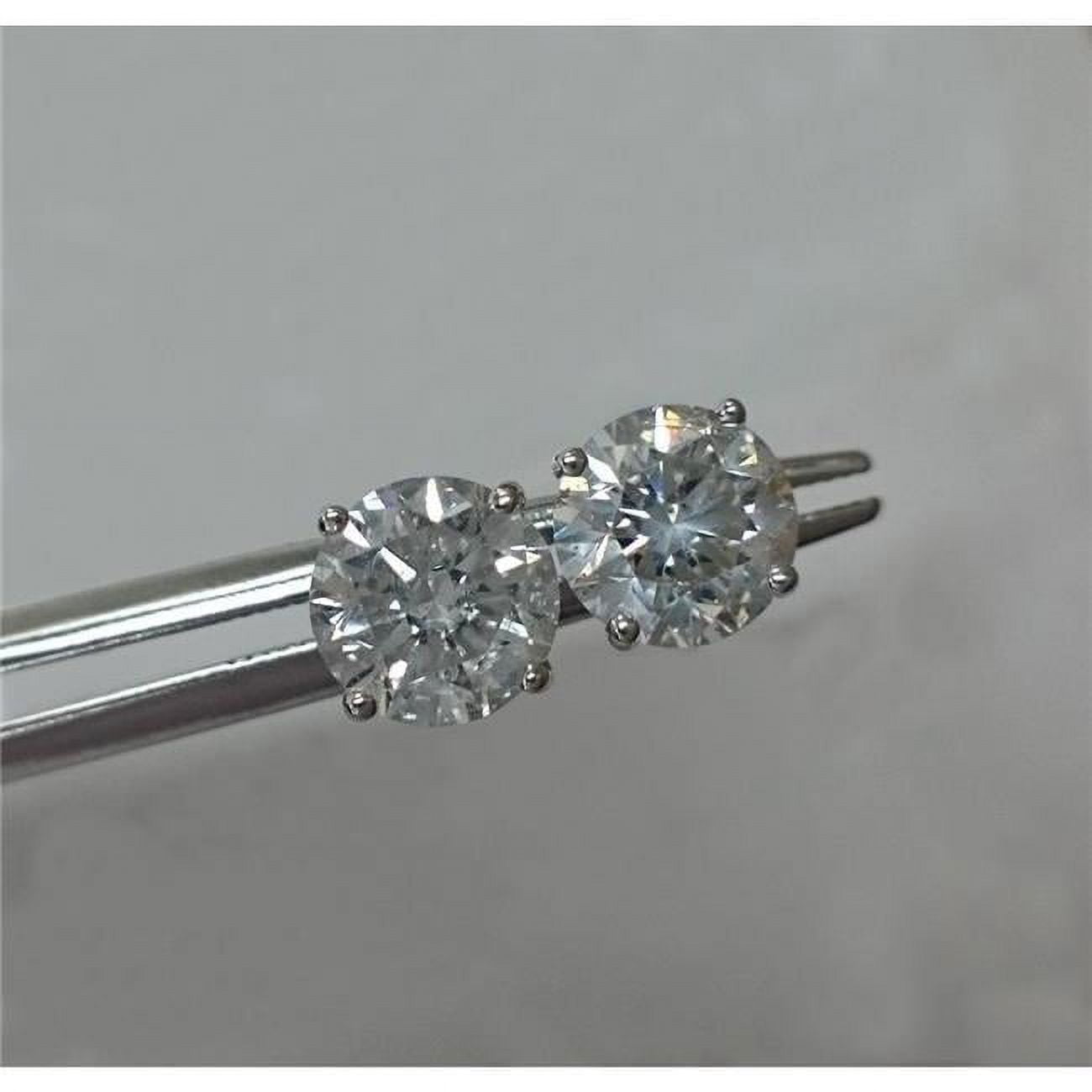 Harry Chad Enterprises 42018 2 CT Prong Diamond Round Stud Solitaire ...