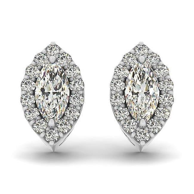 Harry Chad Enterprises 50717 3.20 CT Solid Marquise & Round Halo ...