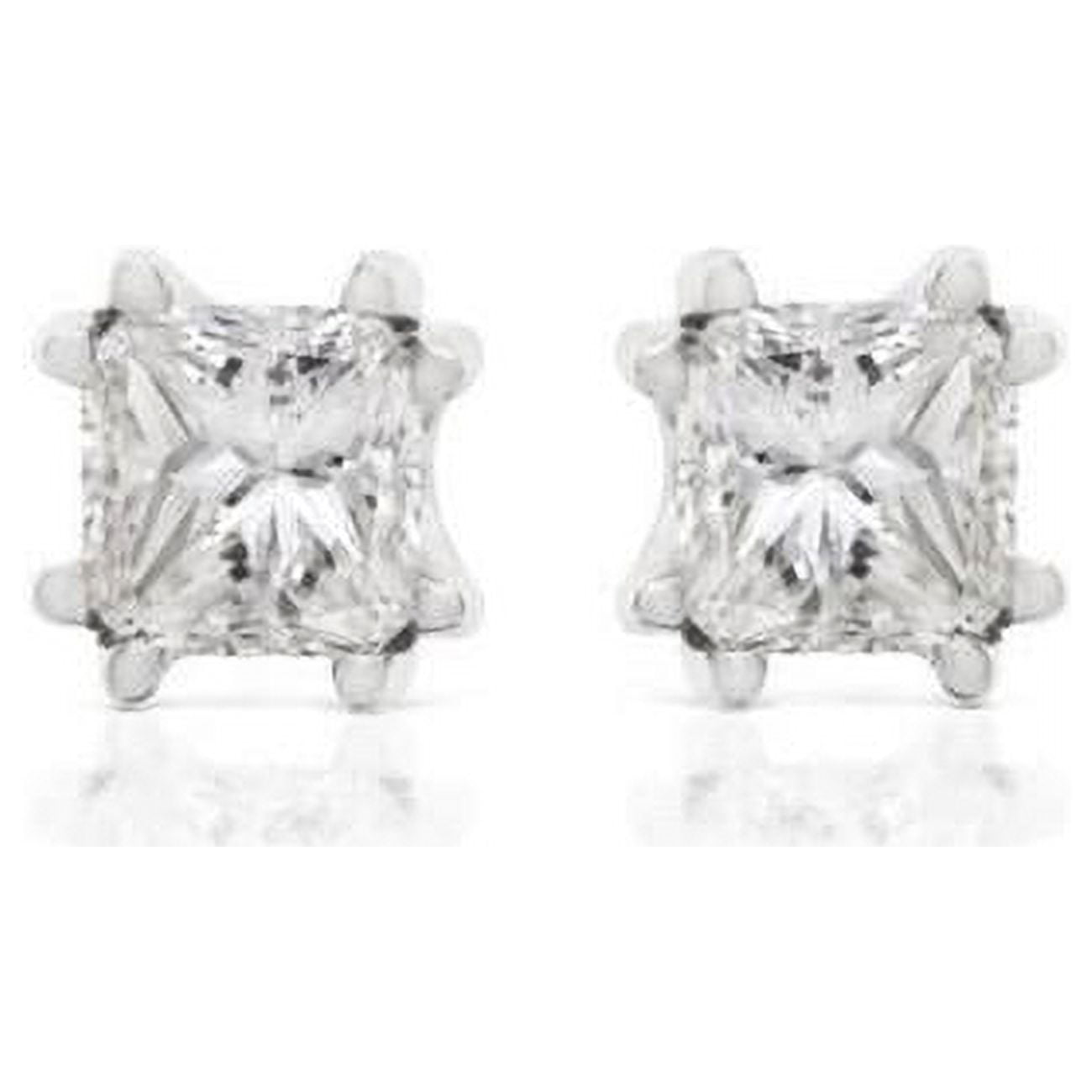 Harry Chad Enterprises 52856 2.50 CT Diamond Lady Asscher Cut Stud ...