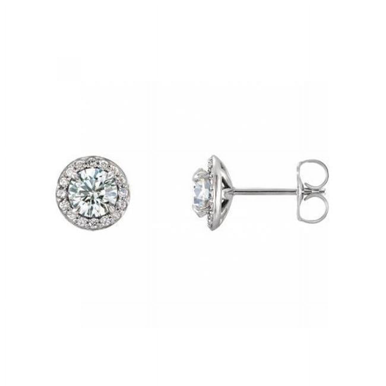 Harry Chad Enterprises 53242 3.30 CT Brilliant Diamond Halo Stud Ladies ...