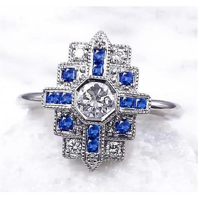 Harry Chad Enterprises 58847 2.50 CT Antique Style Ceylon Blue Sapphire ...