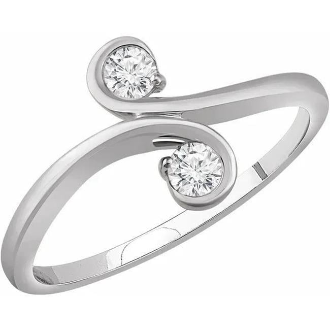 Harry Chad Enterprises 60017 1 CT Toi et Moi Two-Stone Diamond ...