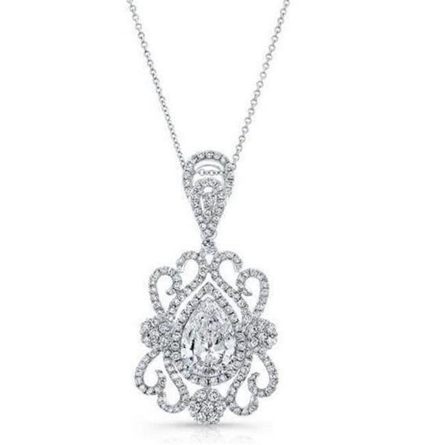 Harry Chad Enterprises 64327 Ladies 2.50 CT Sparkling Diamond Pendant ...