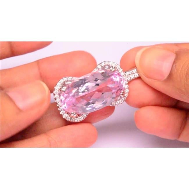 Harry Chad Enterprises 64508 Womens 19 CT Gold Pink Kunzite with ...