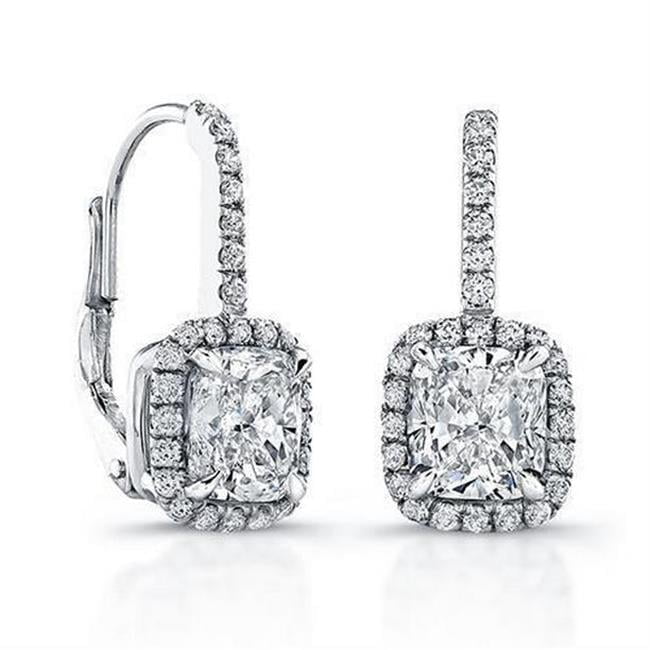 Harry Chad Enterprises 65311 3.50 CT Radiant Round Diamonds Leverback ...